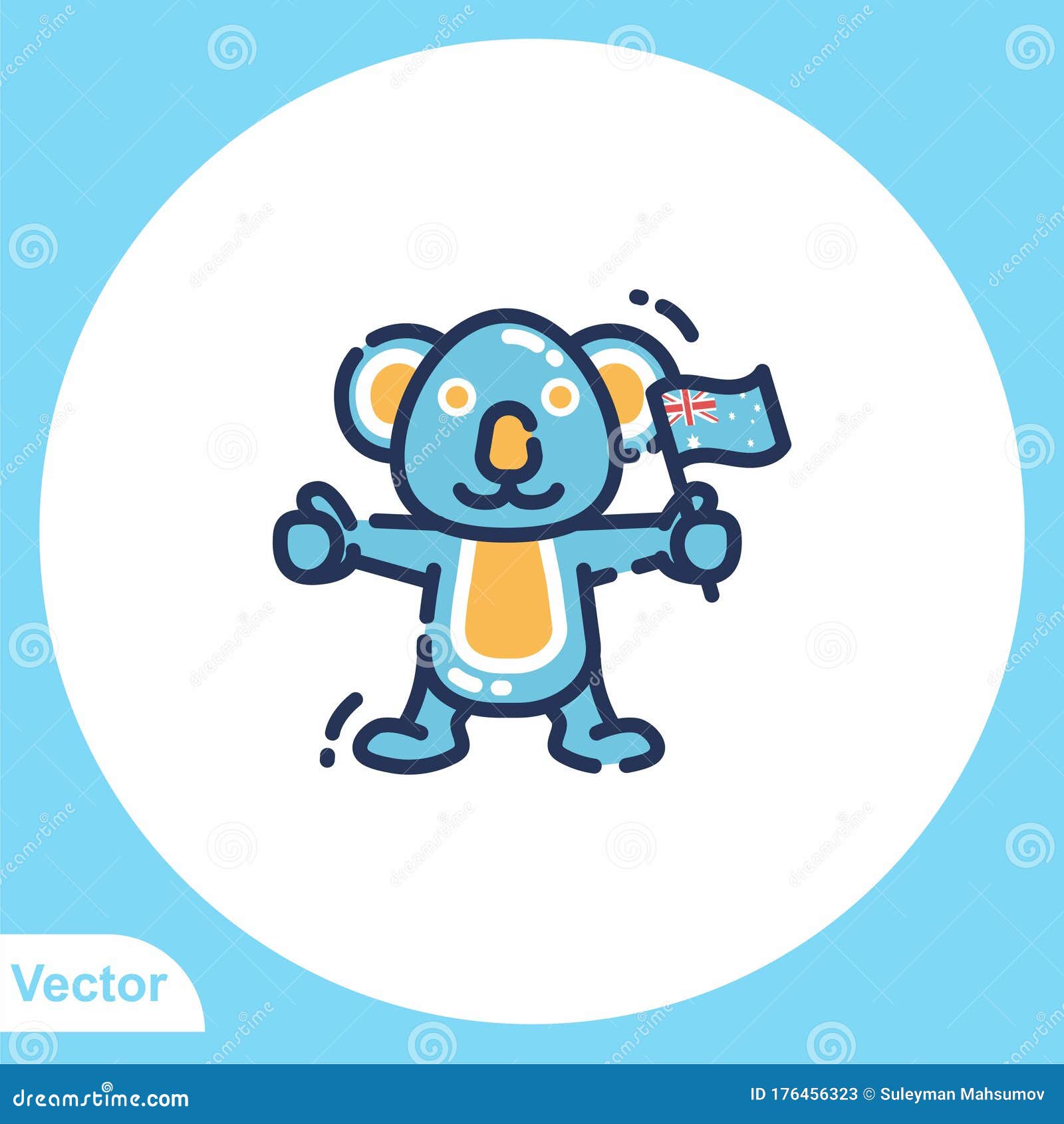Koala Vector Icon Sign Symbol Stock Illustration - Illustration of ...