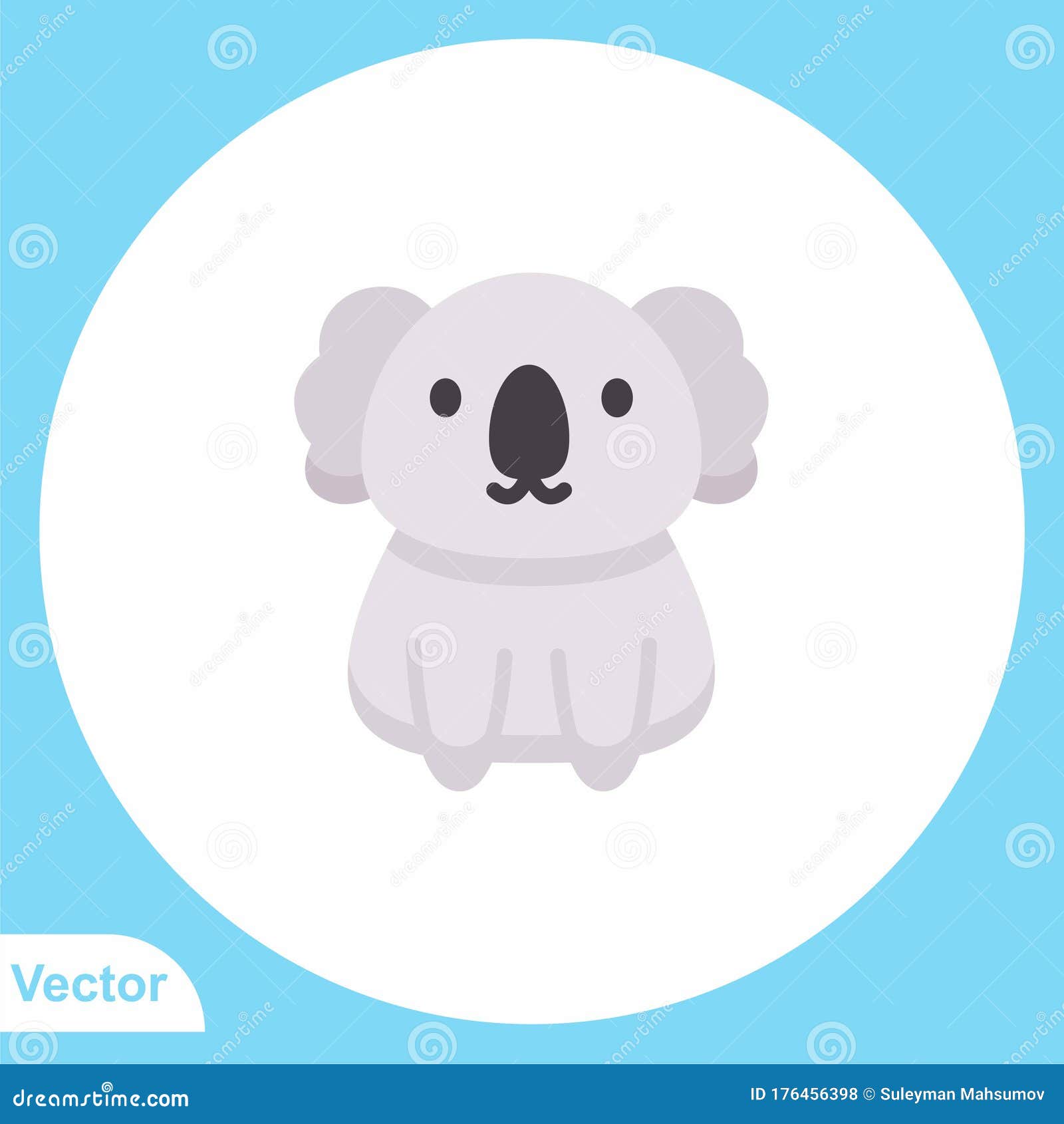 Koala Vector Icon Sign Symbol Stock Illustration - Illustration of clip ...