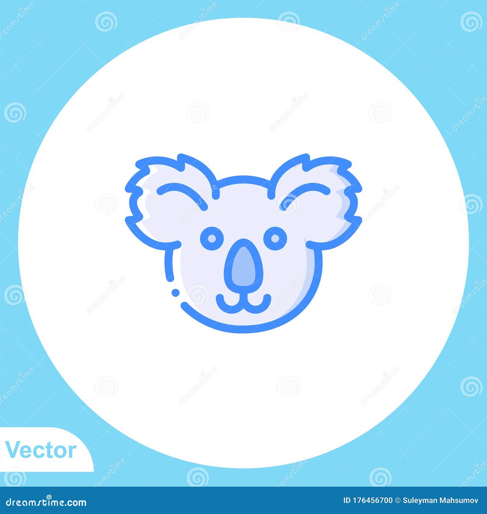 Koala Vector Icon Sign Symbol Stock Illustration - Illustration of ...