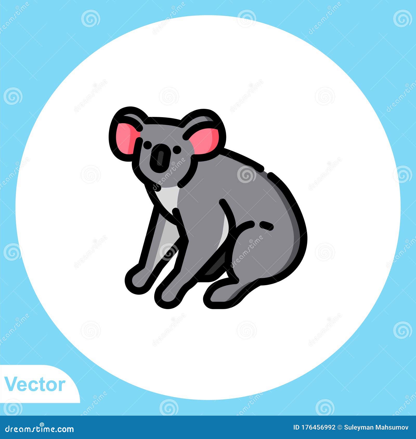 Koala Vector Icon Sign Symbol Stock Illustration - Illustration of ...