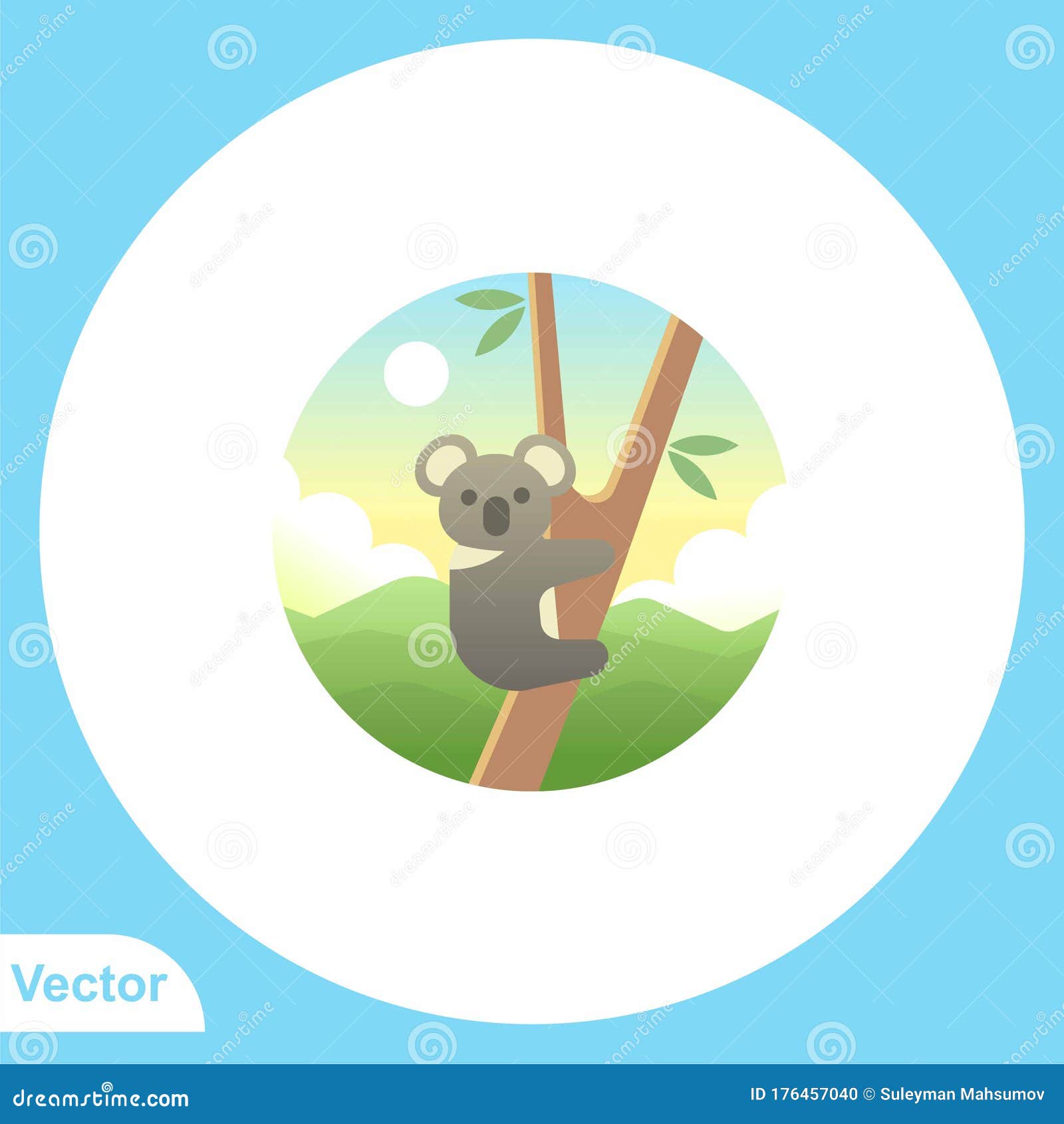 Koala Vector Icon Sign Symbol Stock Vector - Illustration of icon ...