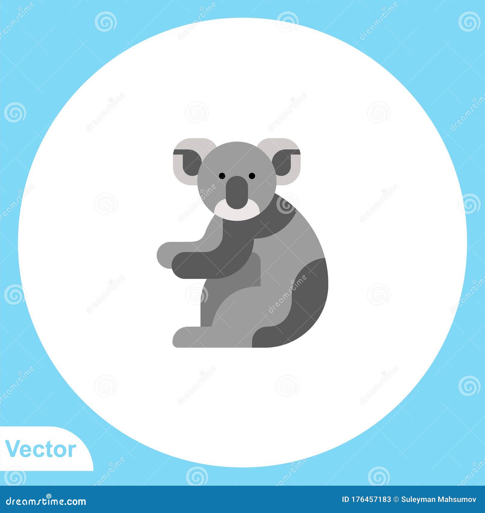 Koala Vector Icon Sign Symbol Stock Vector - Illustration of element ...