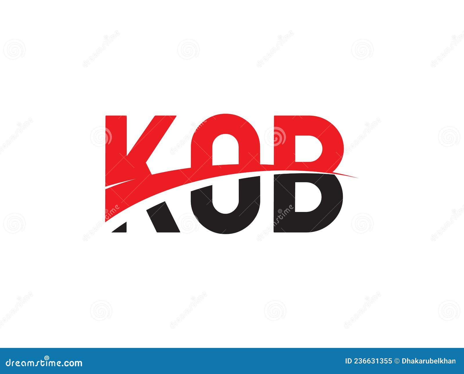 KOB Letter Initial Logo Design Vector Illustration Stock Vector ...