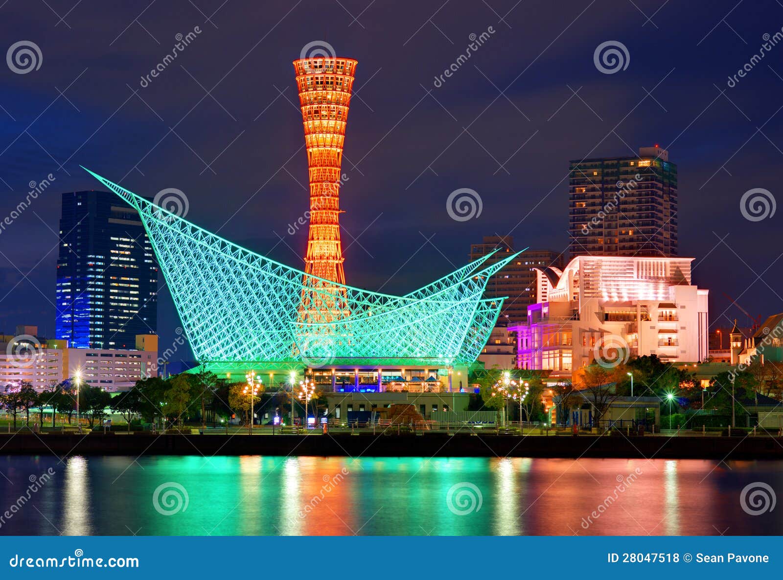 Kobe Japan Port Tower stock photo. Image of architecture - 28047518