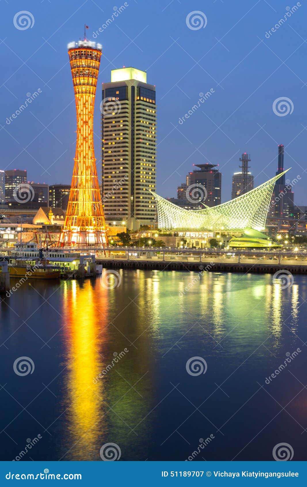 Kobe Tower Japan stock image. Image of downtown, osaka - 51189707