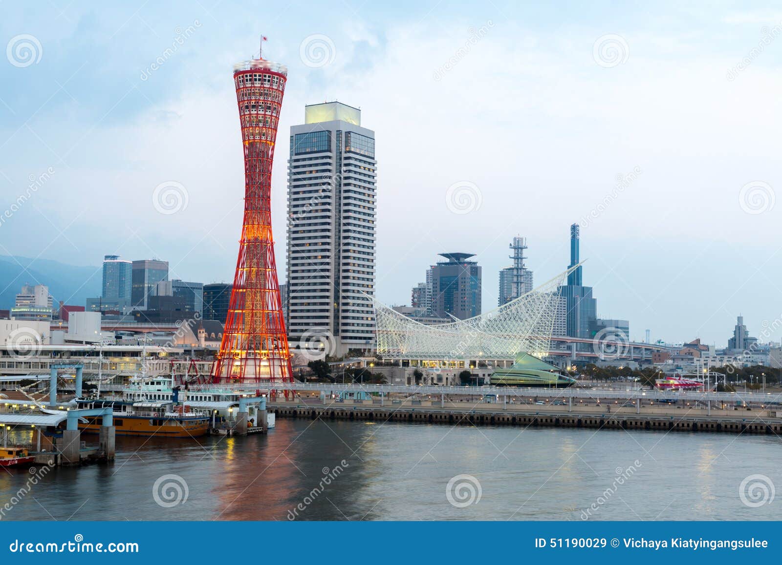 Kobe Tower Japan stock image. Image of metropolis, buildings - 51190029