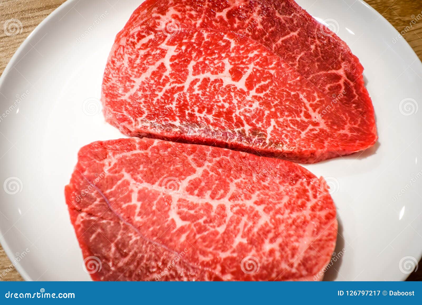 Kobe wagyu beef steak stock image. Image of shabu, plate - 126797217