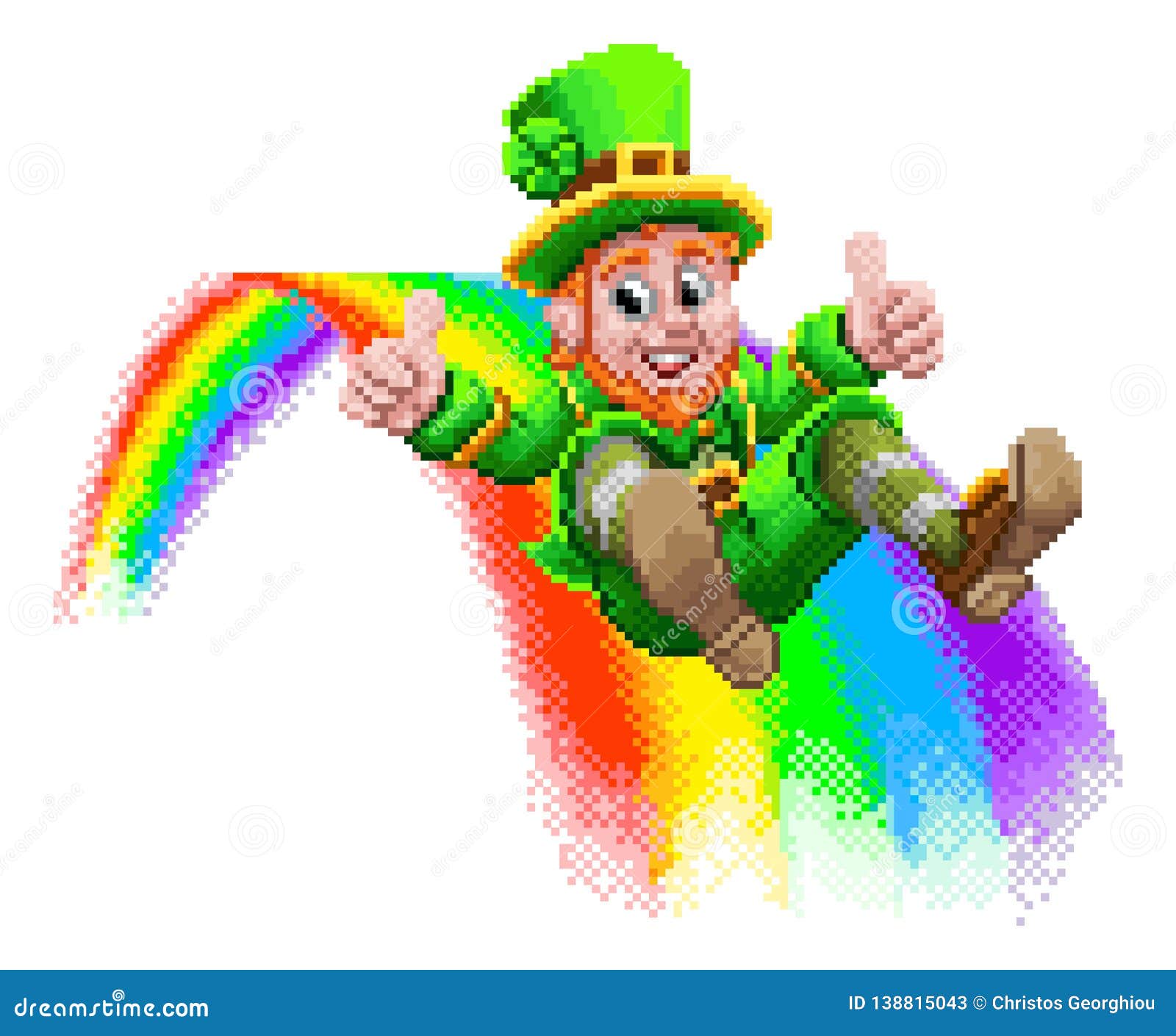 Kobold-und Des Regenbogen-8 Bit Arcade Game Pixel Art Vektor Abbildung ...