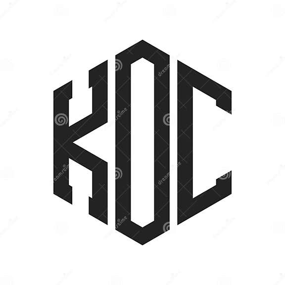 KOC Logo Design. Initial Letter KOC Monogram Logo Using Hexagon Shape ...