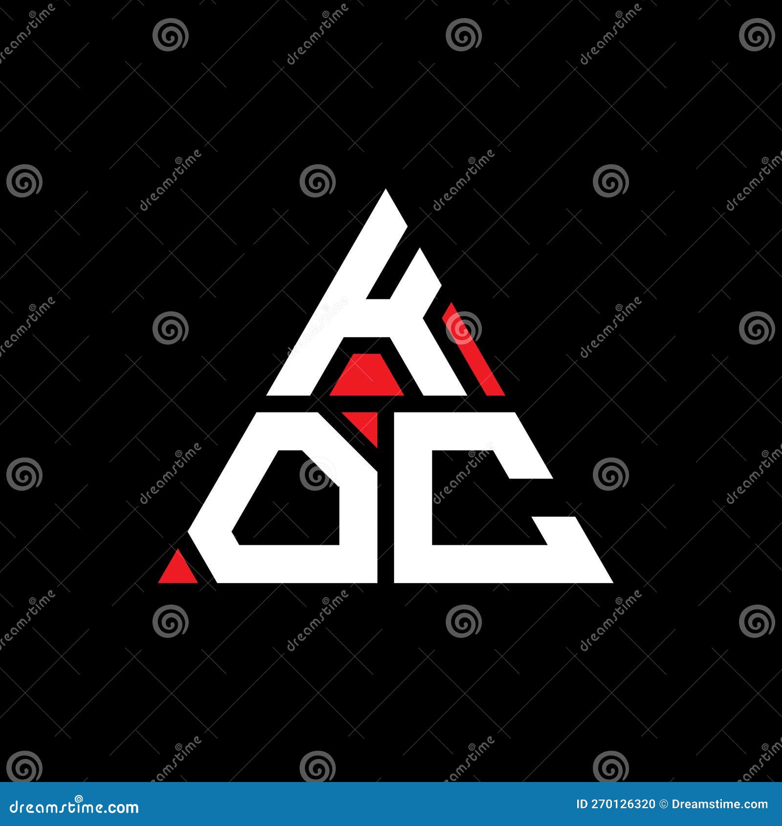 KOC Triangle Letter Logo Design with Triangle Shape. KOC Triangle Logo ...