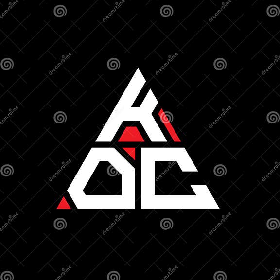 KOC Triangle Letter Logo Design with Triangle Shape. KOC Triangle Logo ...