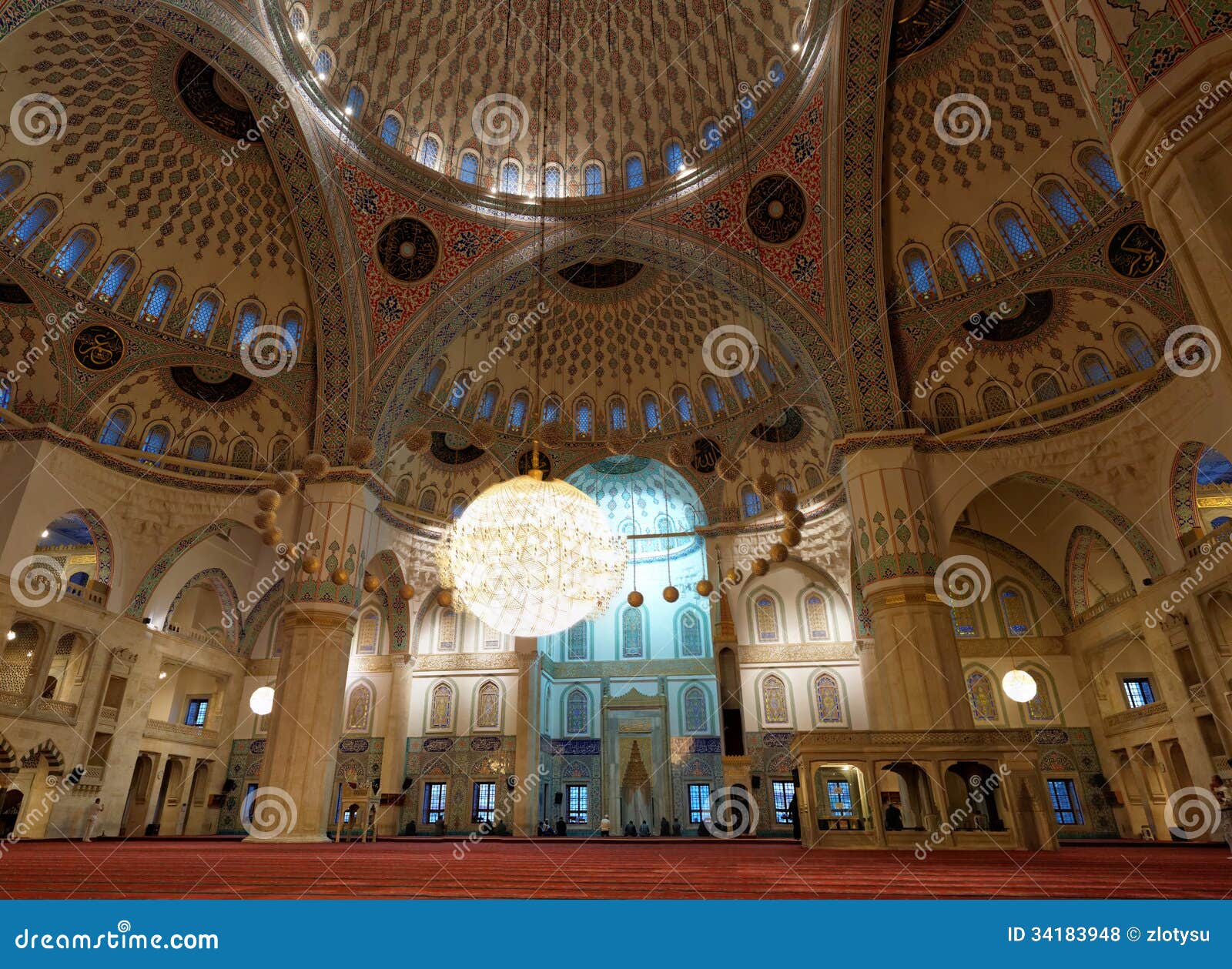 Kocatepe Mosque Interior, Ankara, Turkey Editorial Stock Photo - Image ...