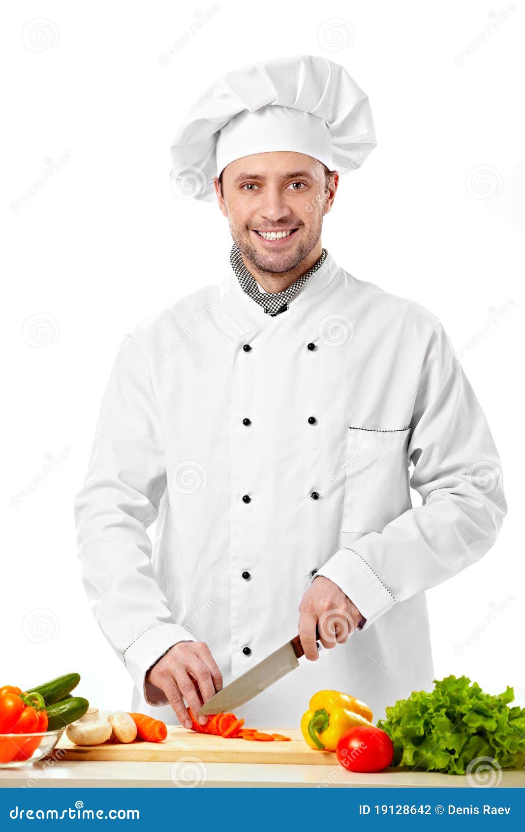 Koch stockfoto. Bild von gesund, fachmann, vorbereiten - 19128642