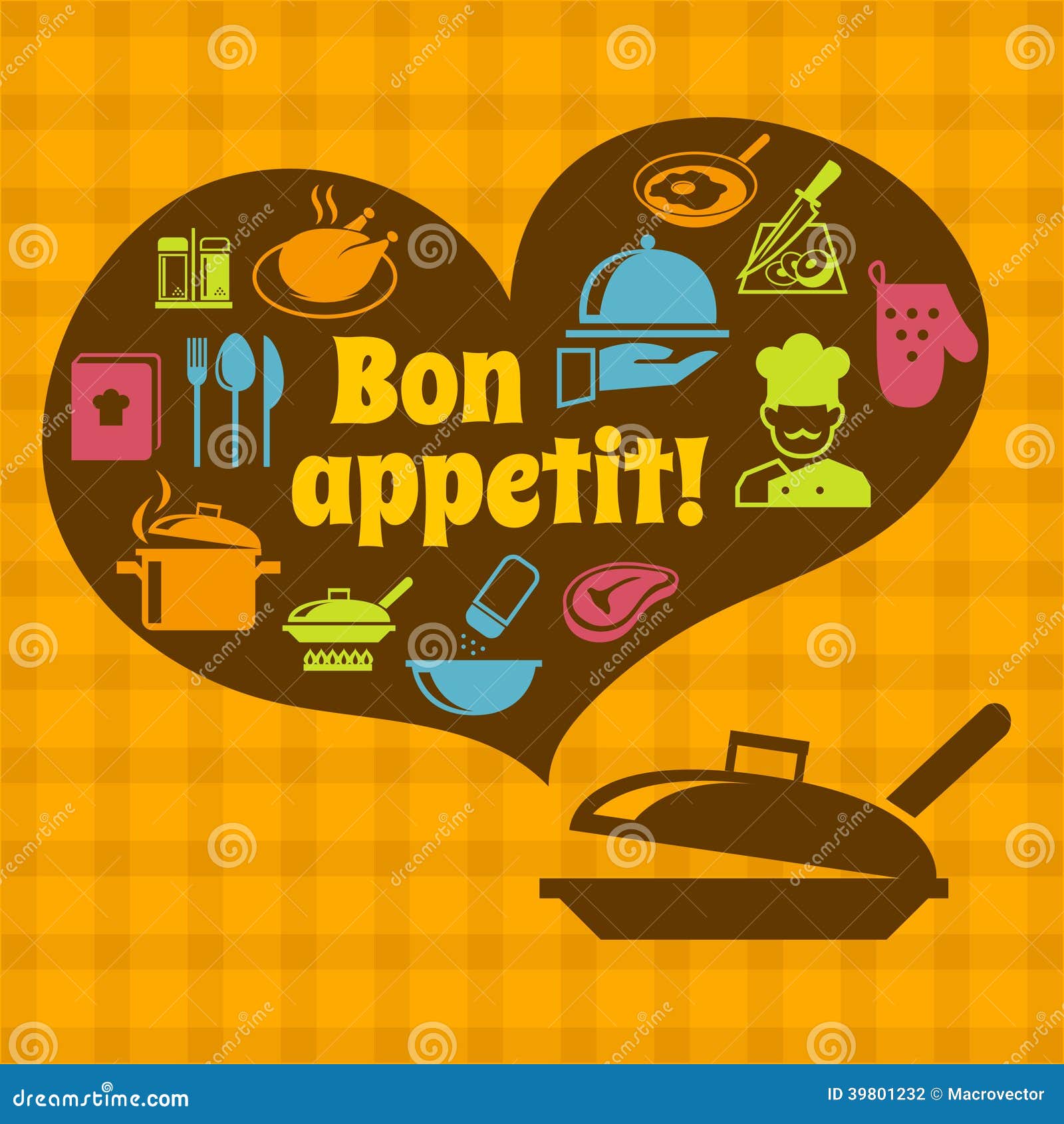 Kochen Von Bon Appetit Plakat Vektor Abbildung - Illustration von küche ...