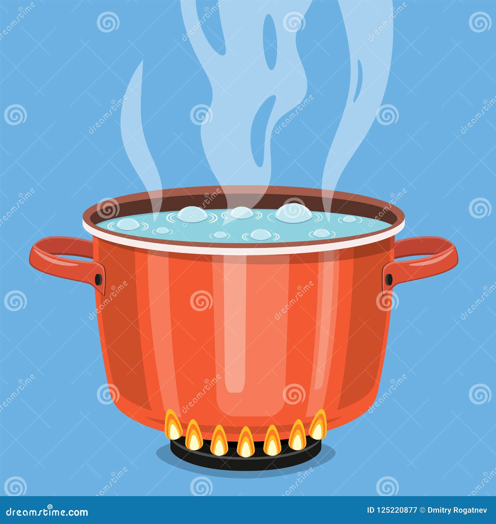 Kochendes Wasser in Der Wanne Vektor Abbildung - Illustration von ...