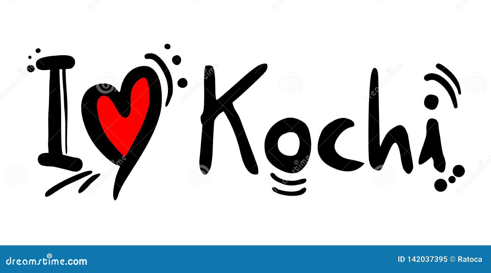 Kochi, City of India Love Message Stock Illustration - Illustration of ...