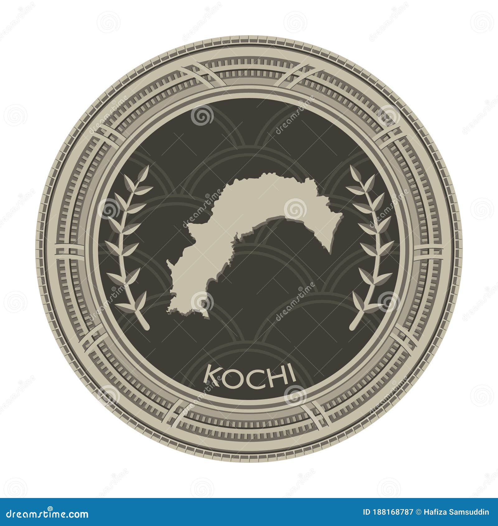 Kochi Map. Vector Illustration Decorative Design Stock Vector ...