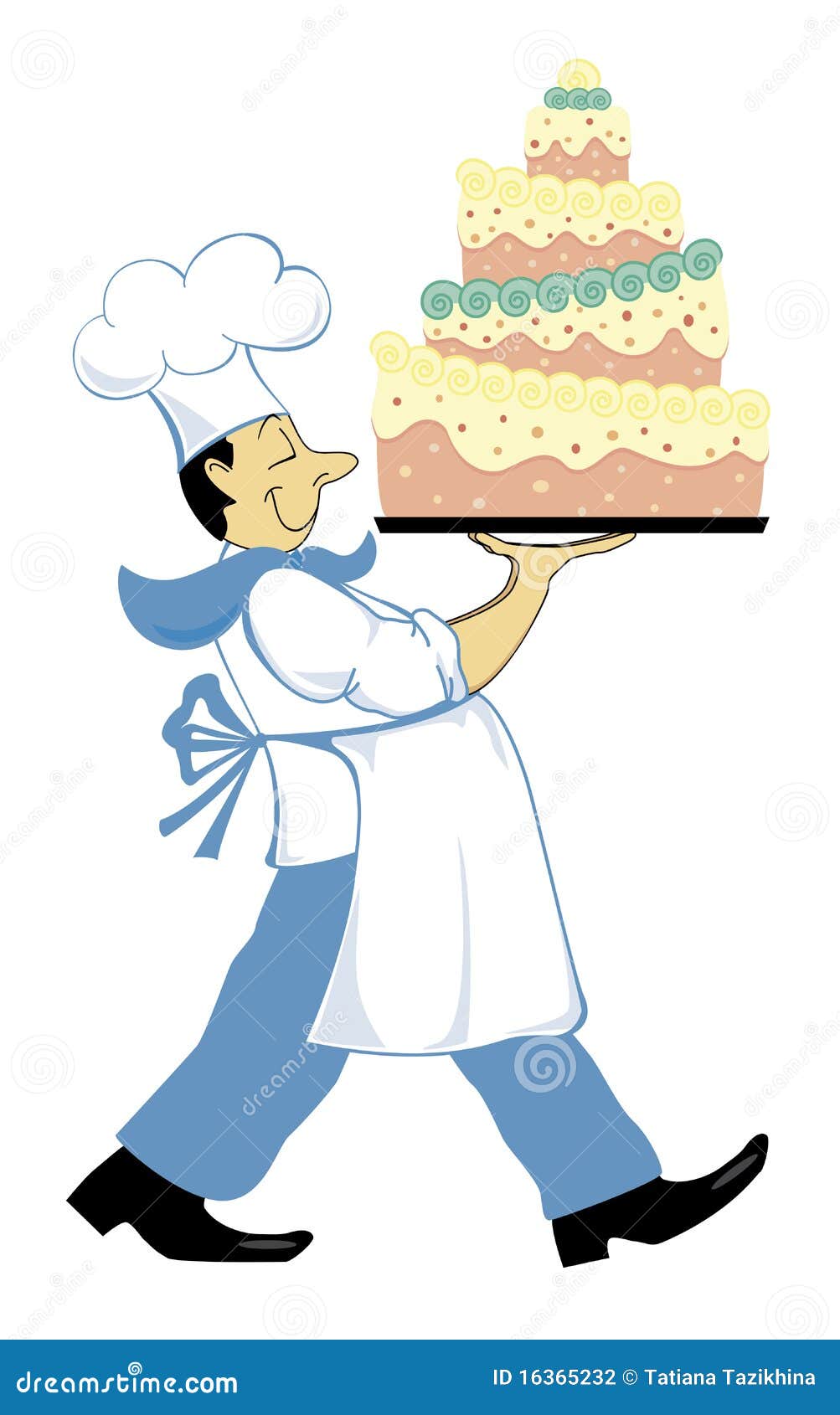 Kock vektor illustrationer. Illustration av kräm, kaka - 16365232