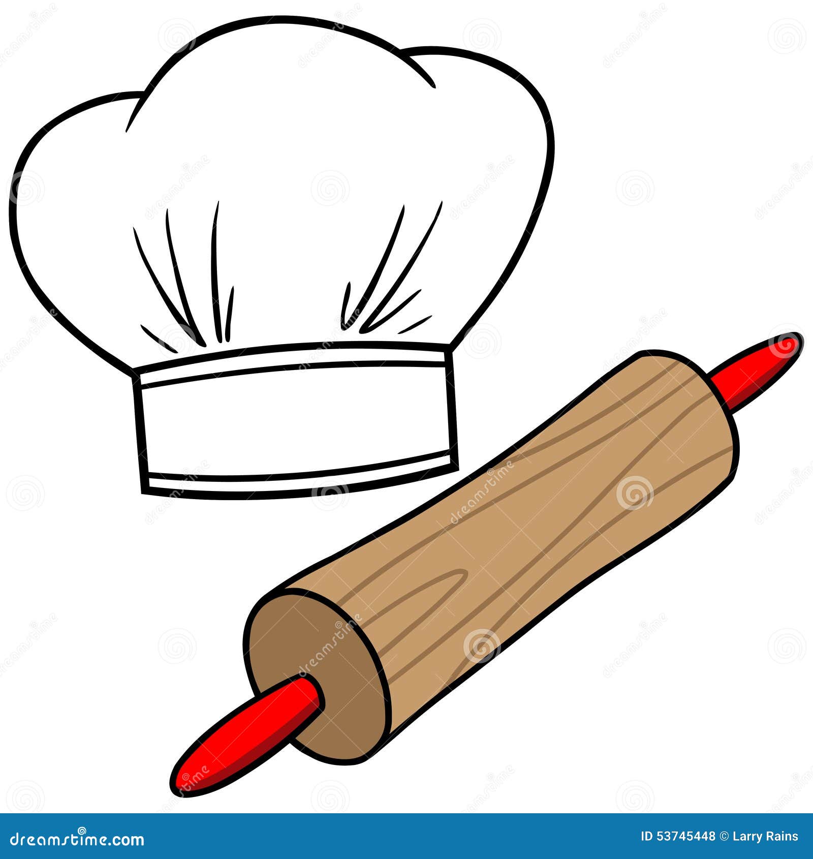 Kock Hat & kavel vektor illustrationer. Illustration av konst - 53745448