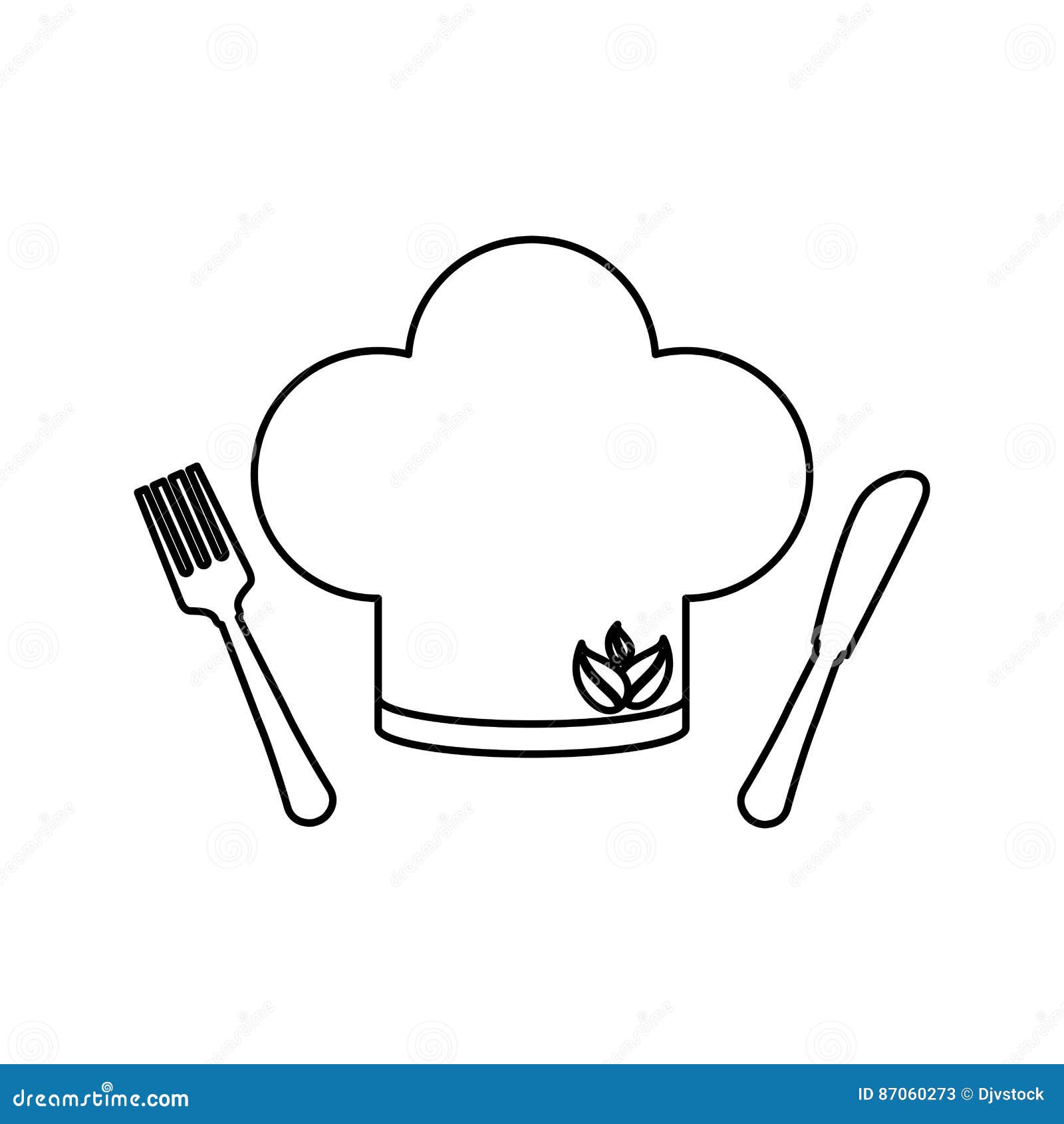 Kock Hat Symbol stock illustrationer. Illustration av hatt - 87060273