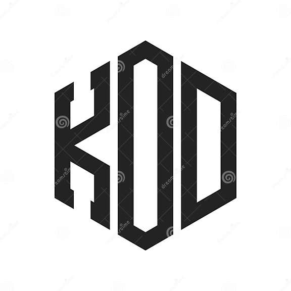 KOD Logo Design. Initial Letter KOD Monogram Logo Using Hexagon Shape ...