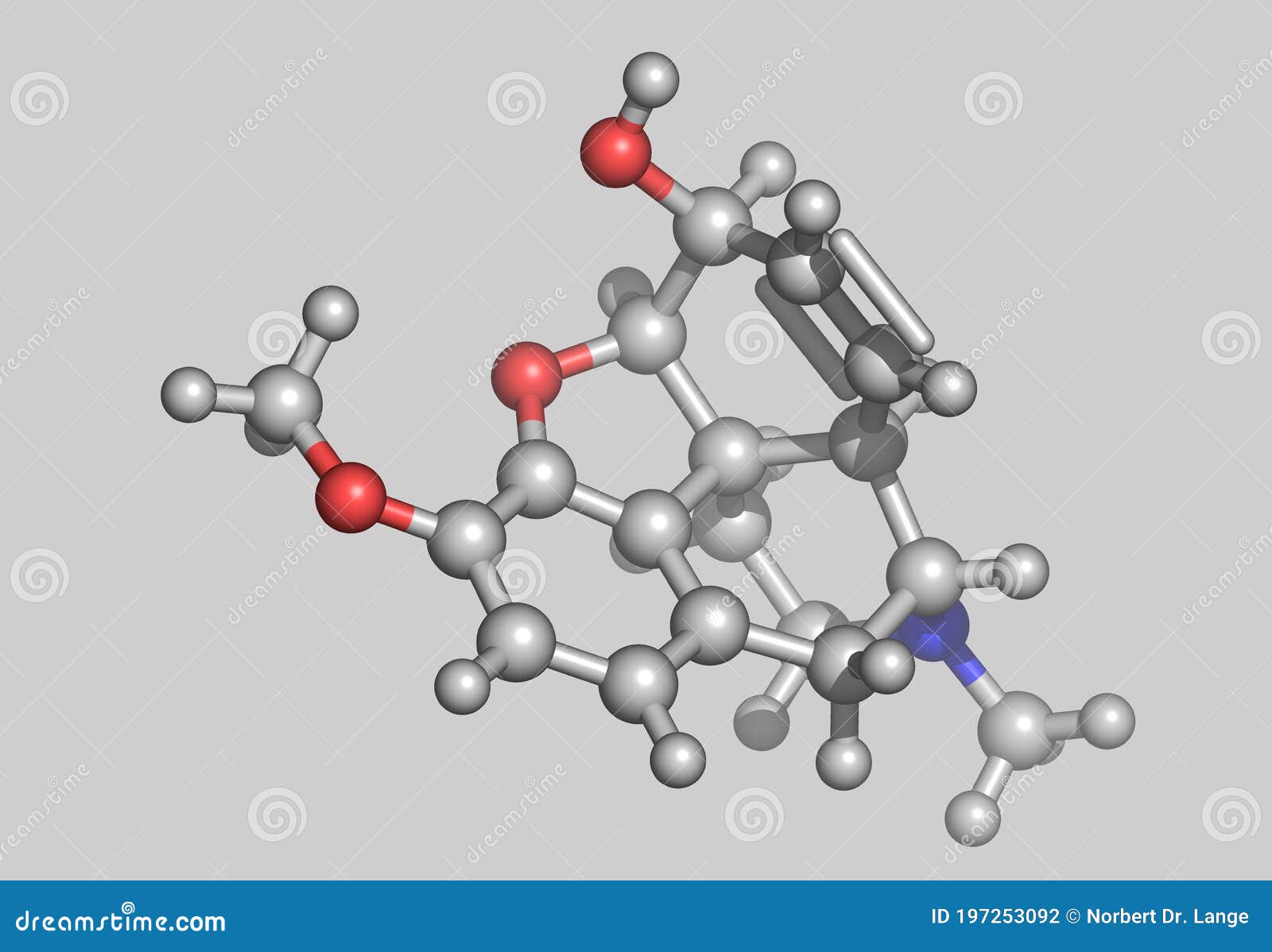 Kodein molecular model stock illustration. Illustration of pain - 197253092
