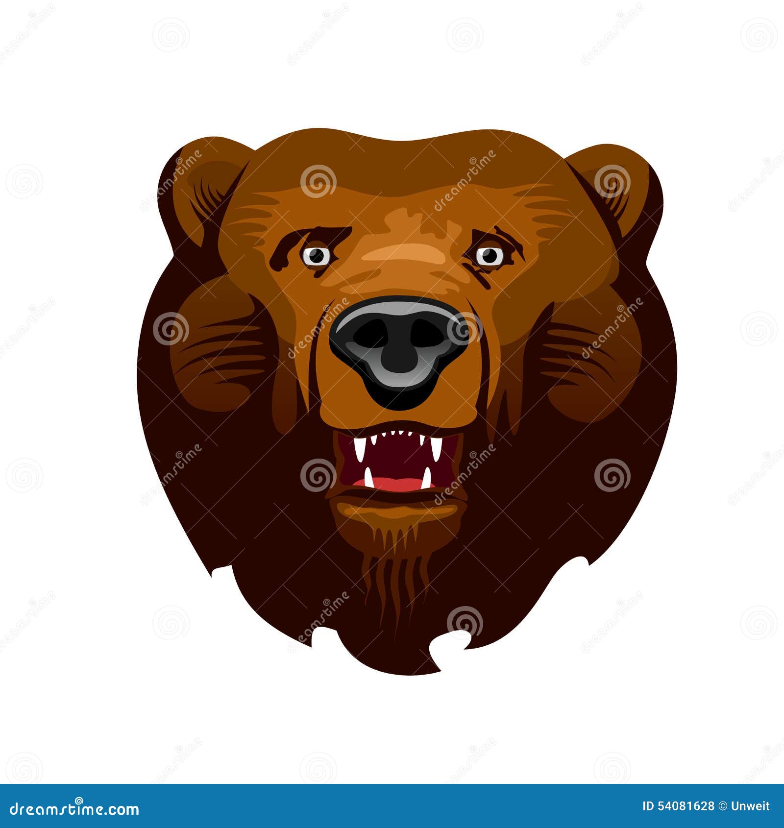Kodiak Bear stock vector. Illustration of sign, teeth - 54081628