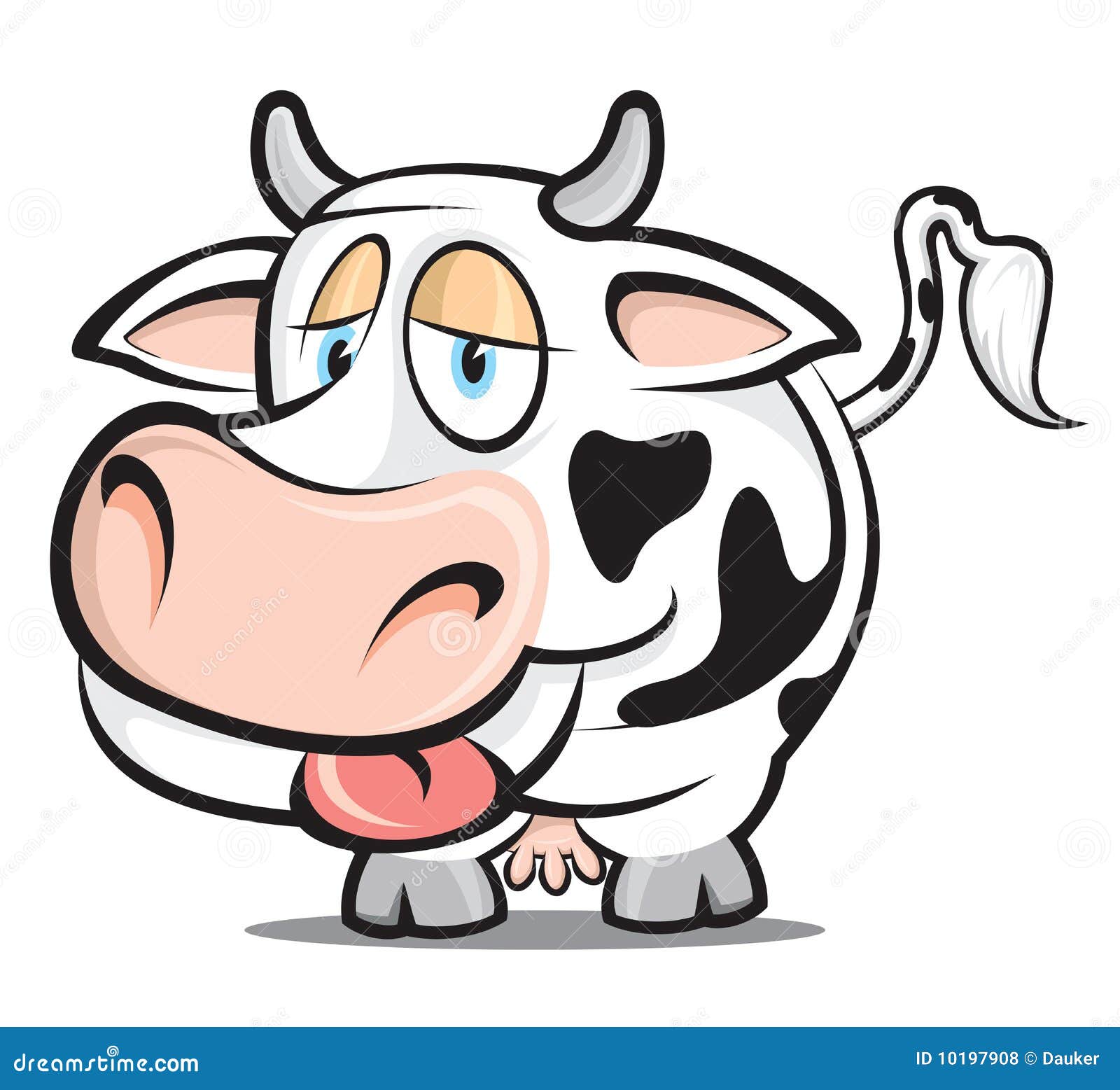 Koe vector illustratie. Illustration of beeldverhaal - 10197908