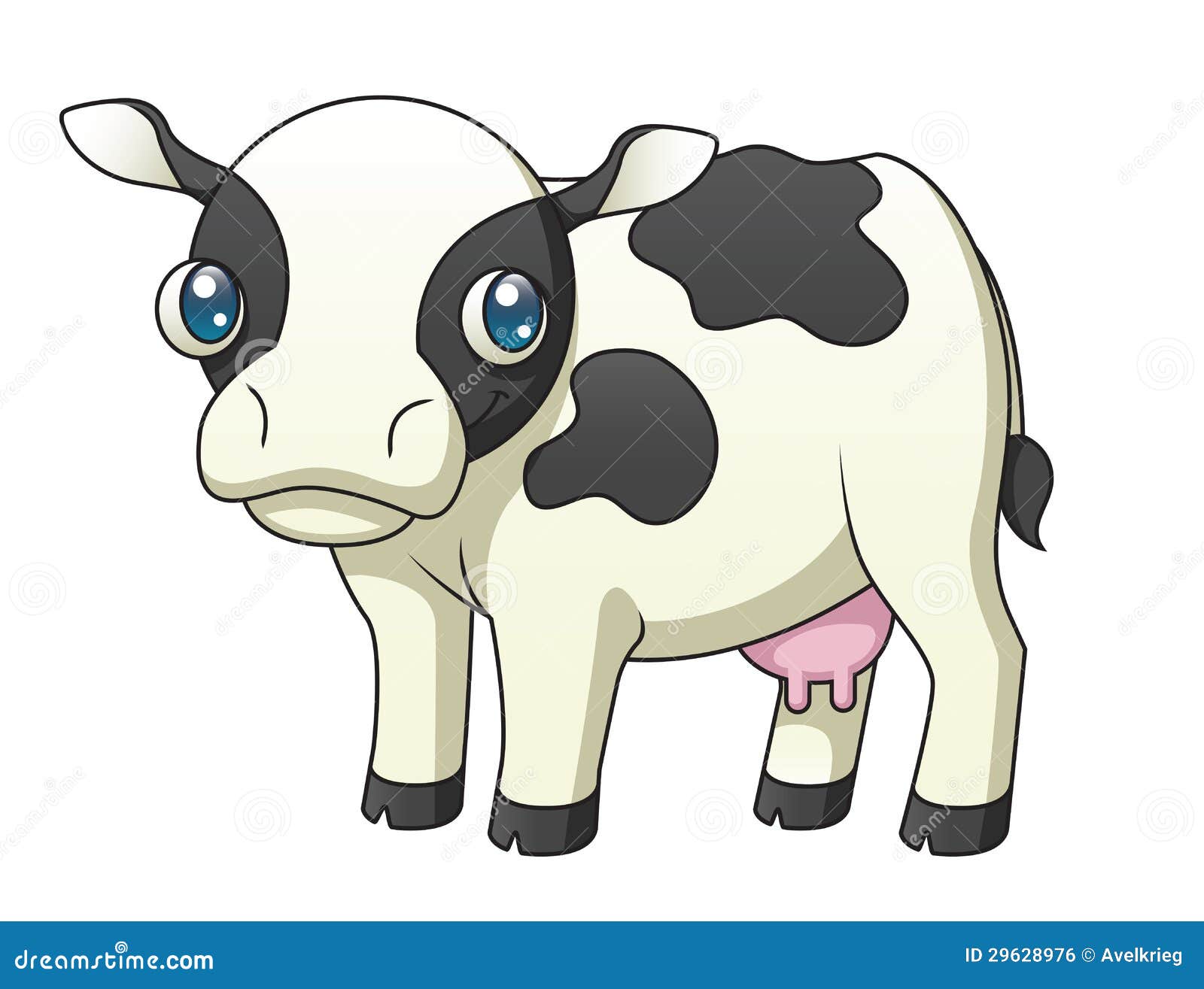 Koe vector illustratie. Illustration of mascotte, zwart - 29628976