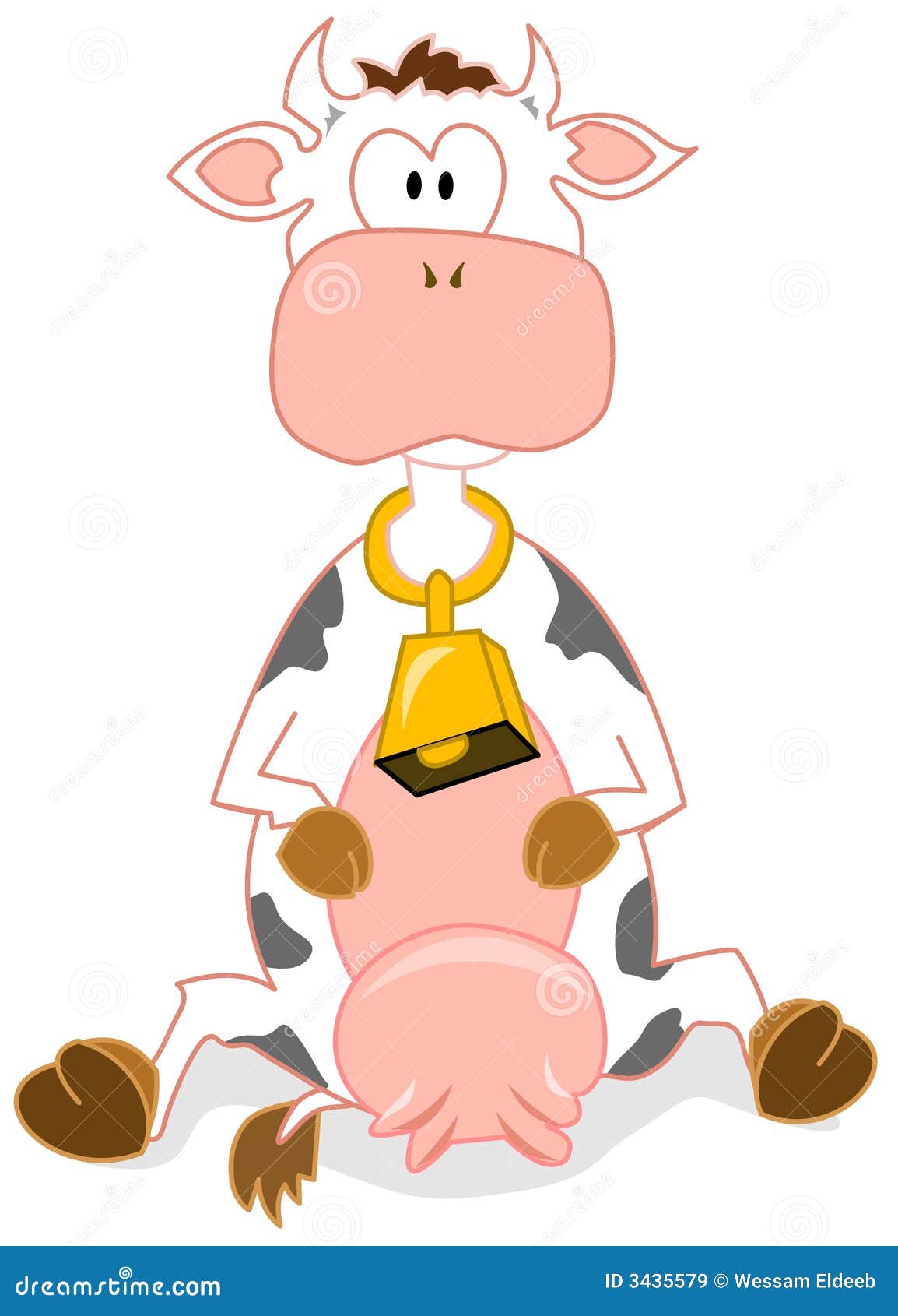 Koe vector illustratie. Illustration of trek, vector, dier - 3435579