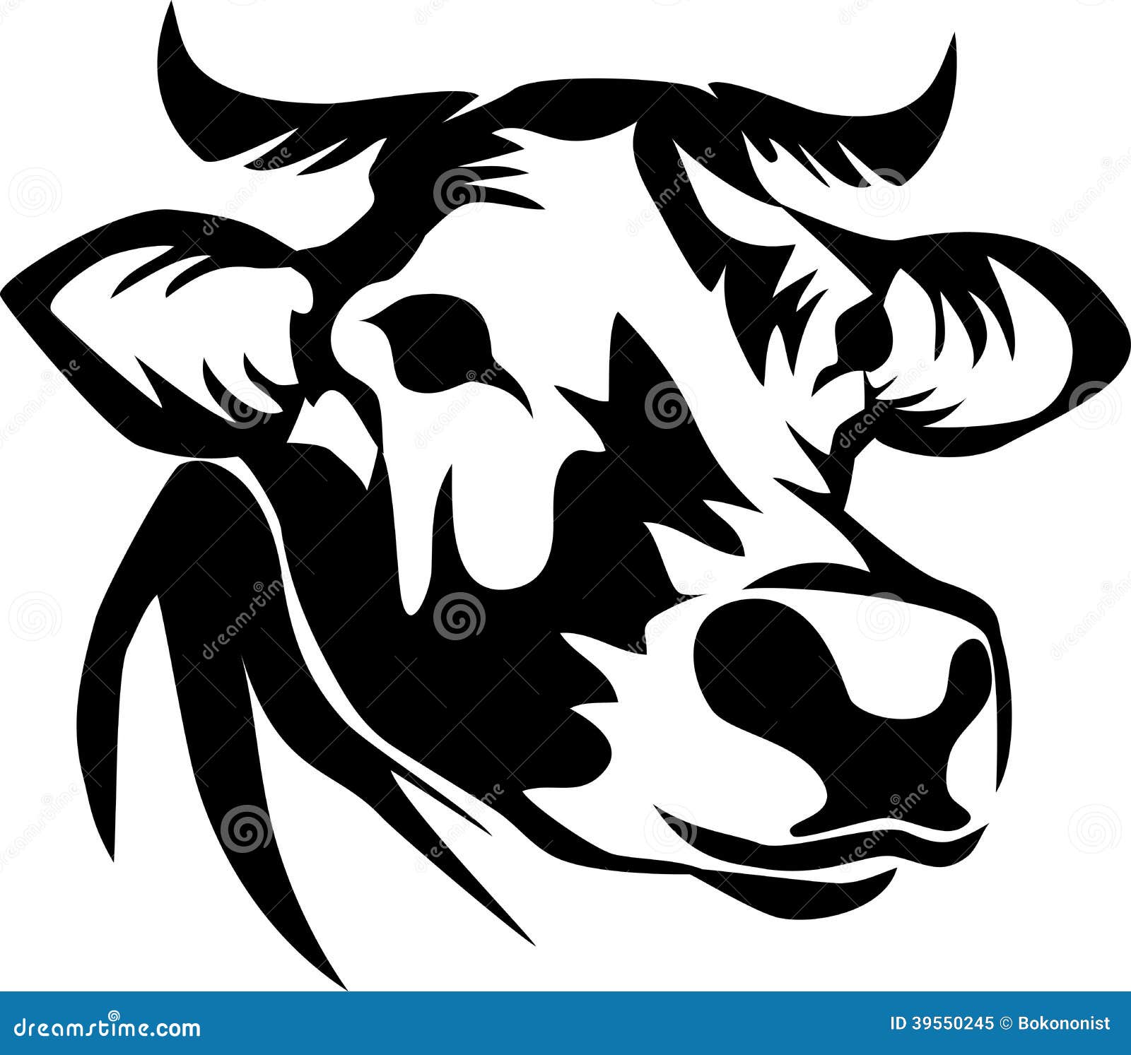 Koe vector illustratie. Illustration of melkachtig, zwart - 39550245