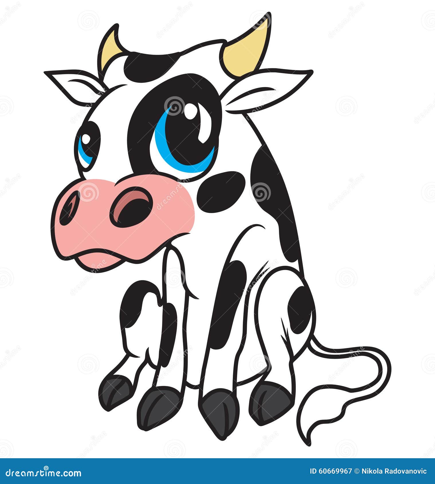 Koe vector illustratie. Illustration of melk, vector - 60669967