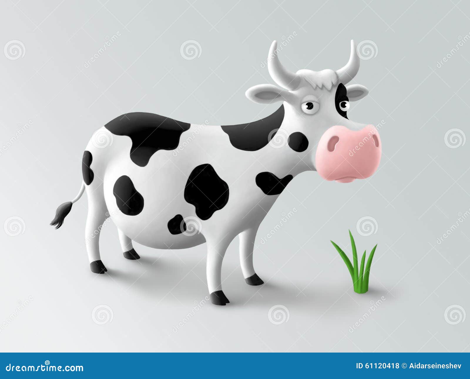 Koe stock illustratie. Illustration of dier, bevlekt - 61120418