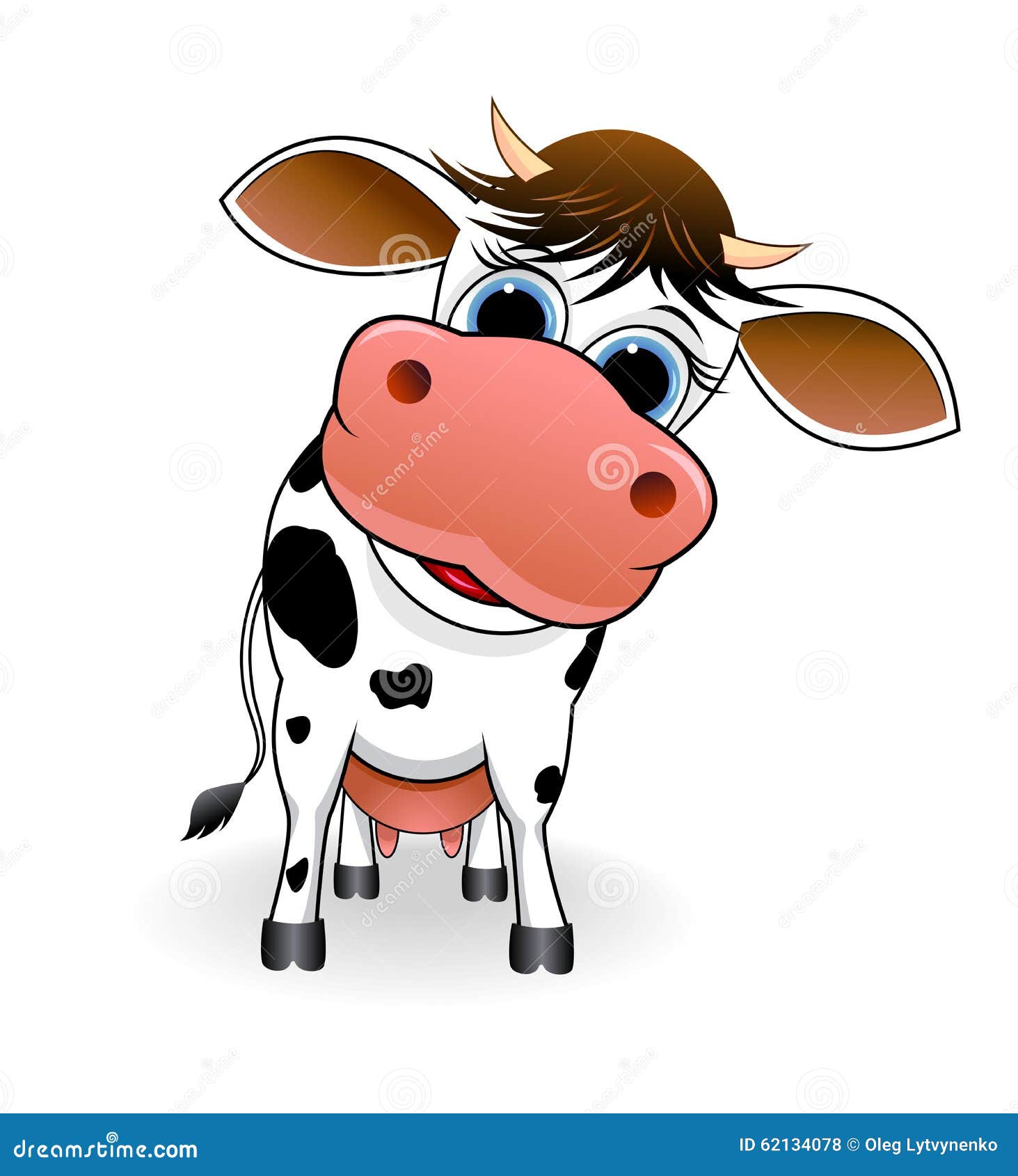 Koe vector illustratie. Illustration of zoogdier, kalf - 62134078