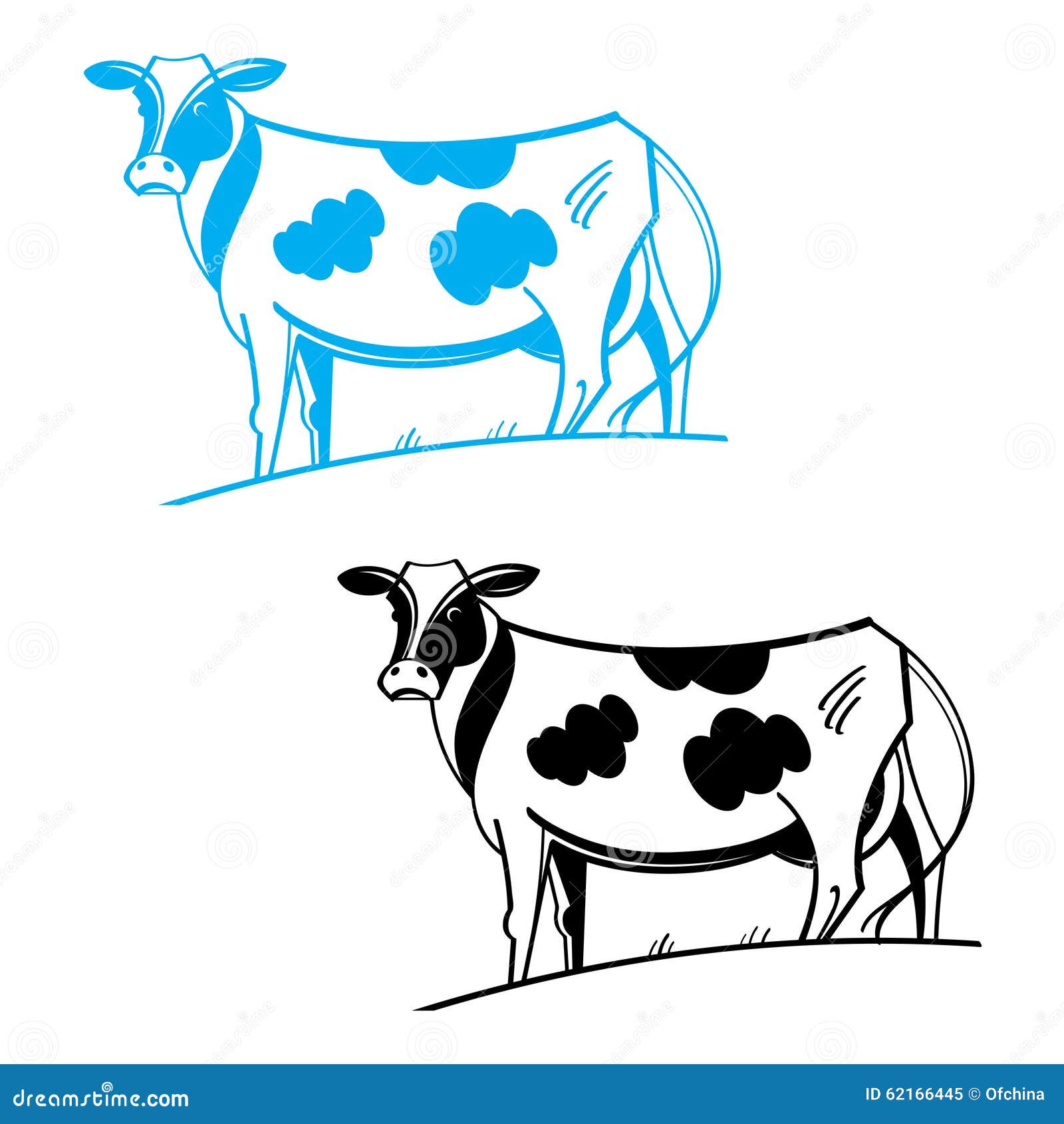 Koe vector illustratie. Illustration of platteland, kudde - 62166445