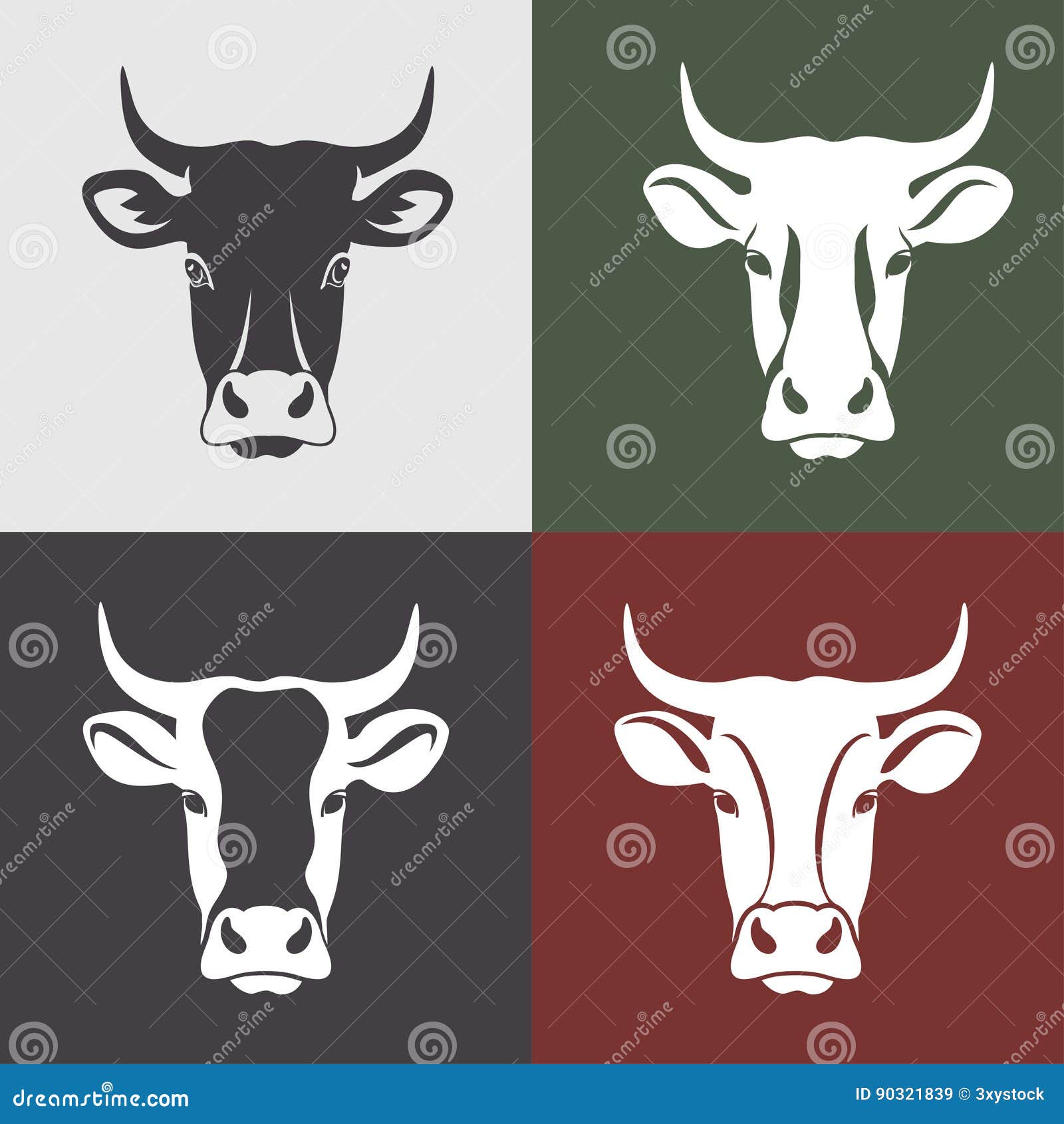 Koe vector illustratie. Illustration of zuivelfabriek - 90321839