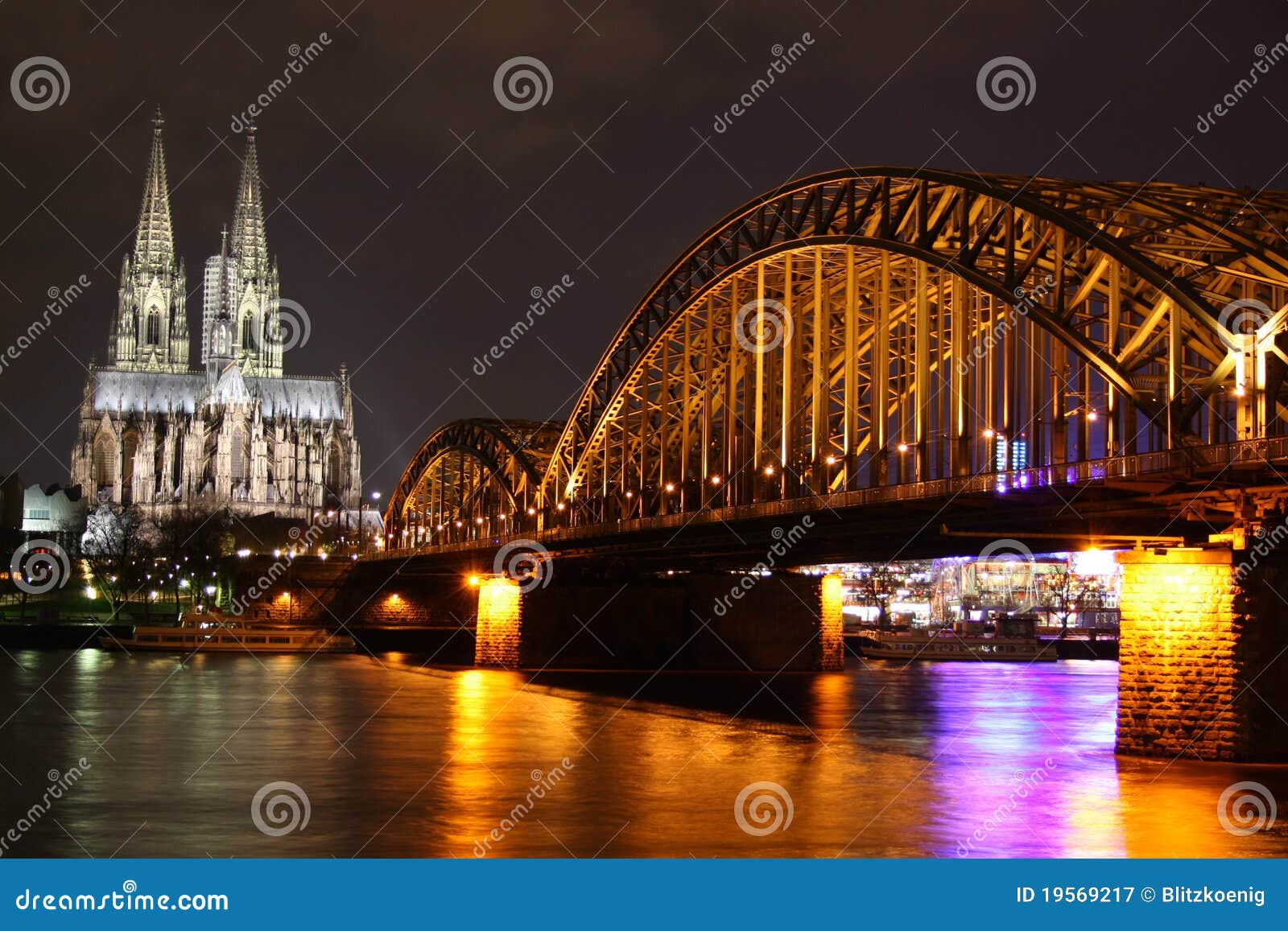 Koeln bridge stock image. Image of riverbank, bridge - 19569217