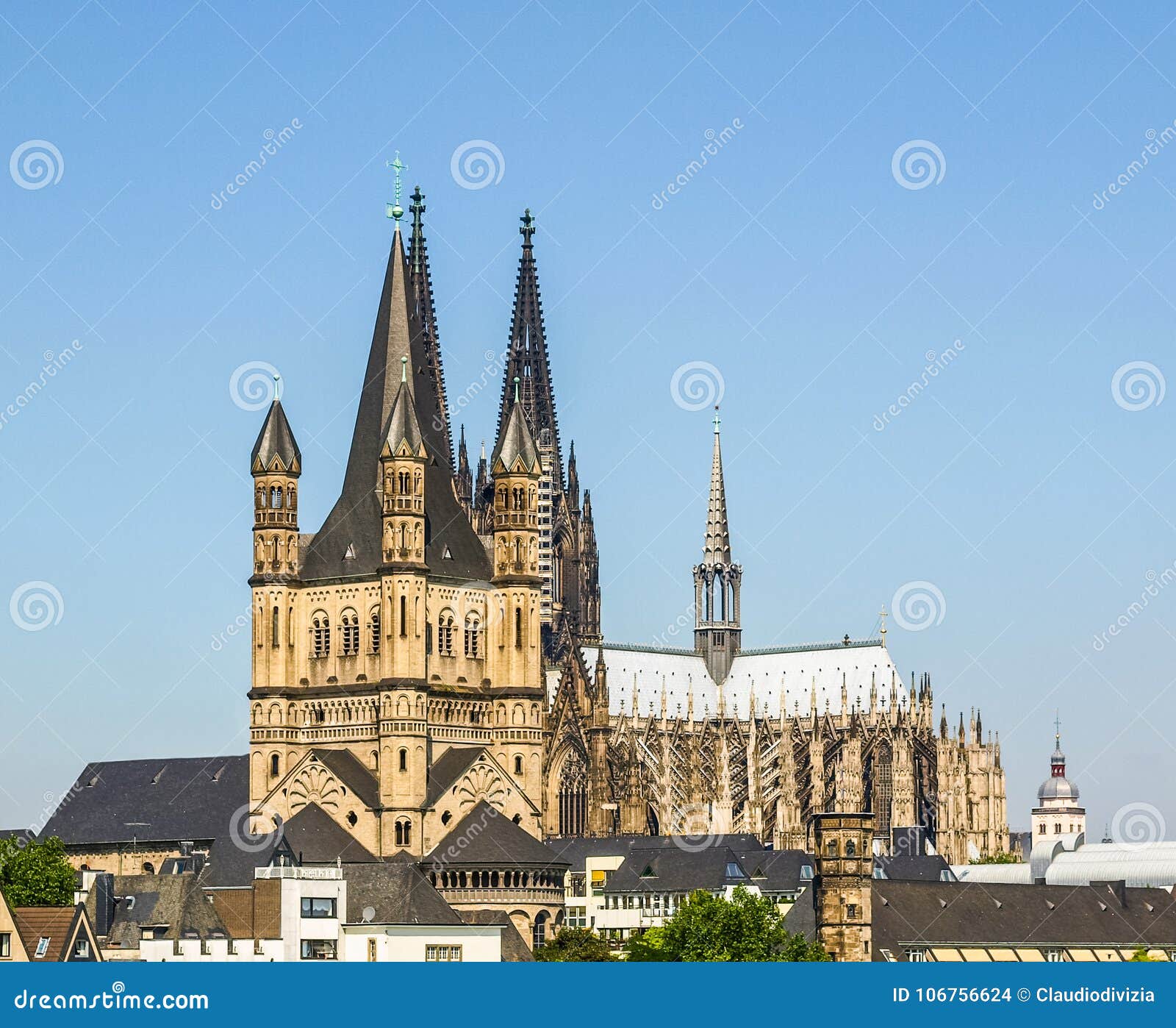 Koeln panorama stock photo. Image of kolner, rhine, gothic - 106756624