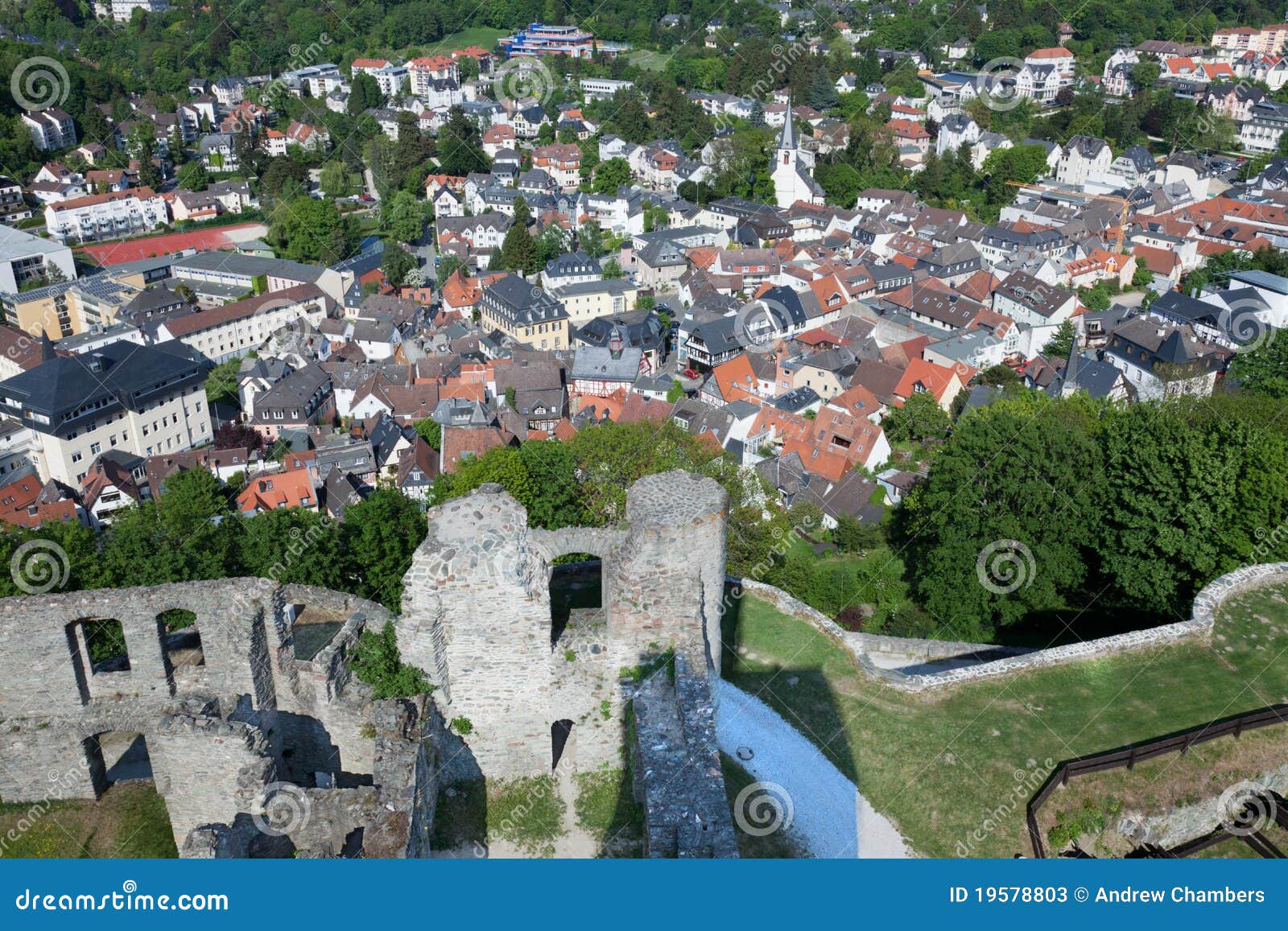 Koenigstein Altstadt and Castle Stock Image - Image of castle, nature ...