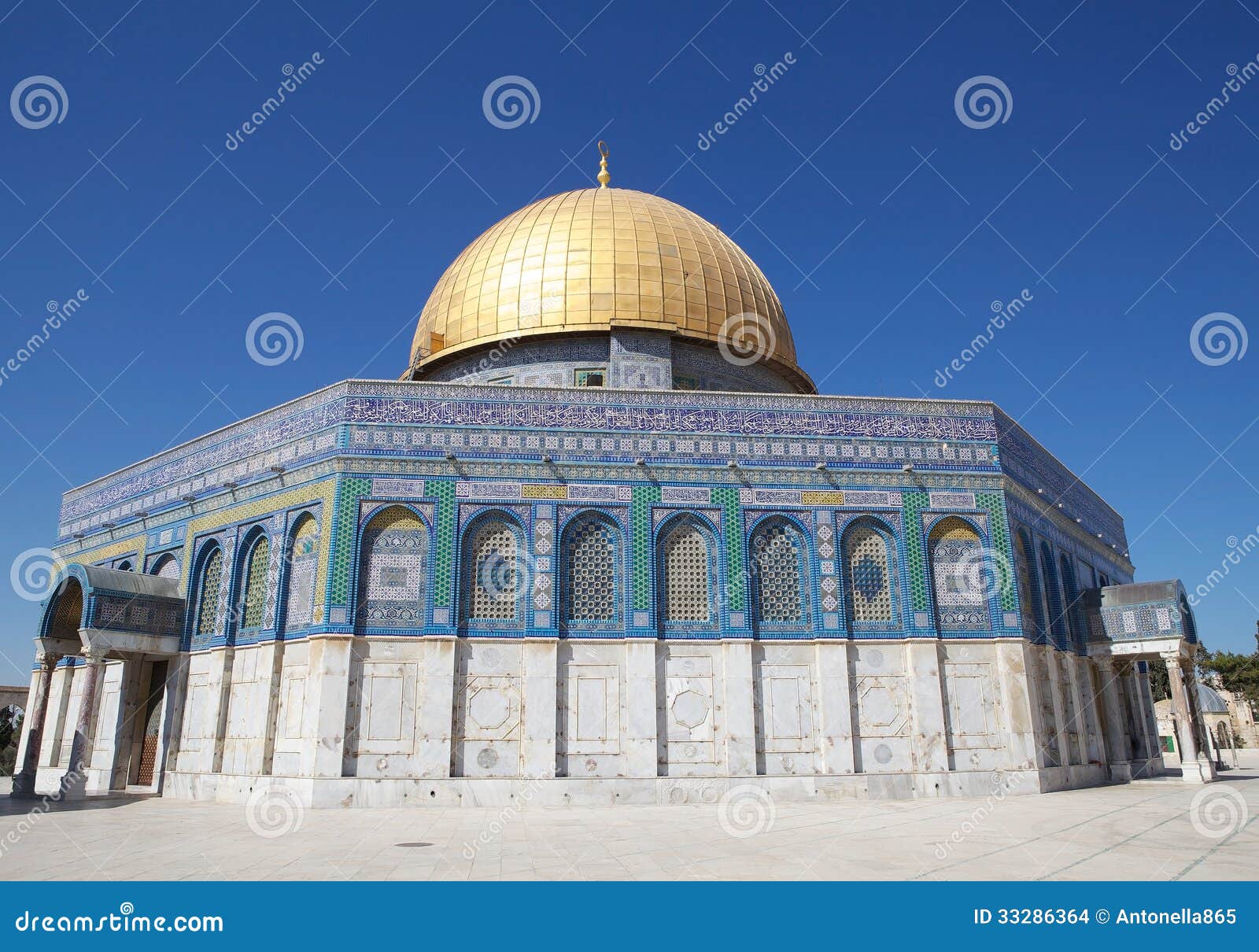 Koepel van de Rots stock foto. Image of bestemming, islamitisch - 33286364