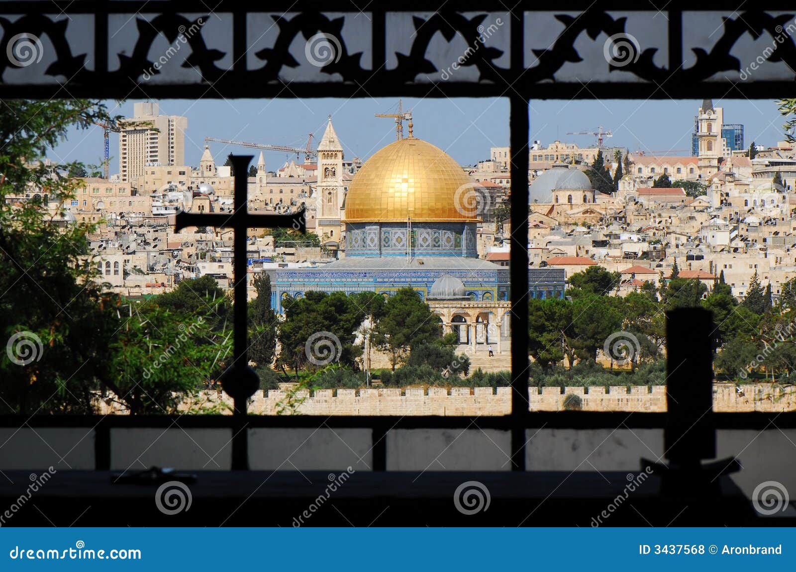 Koepel Van De Rots - Jeruzalem, Stock Foto - Image of conflict, vrede ...