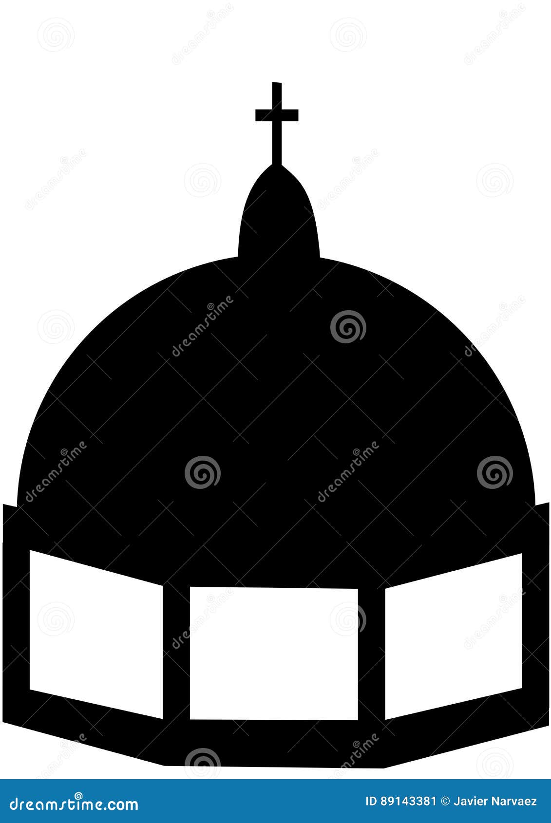 Koepel van een kerk 1 vector illustratie. Illustration of vector - 89143381