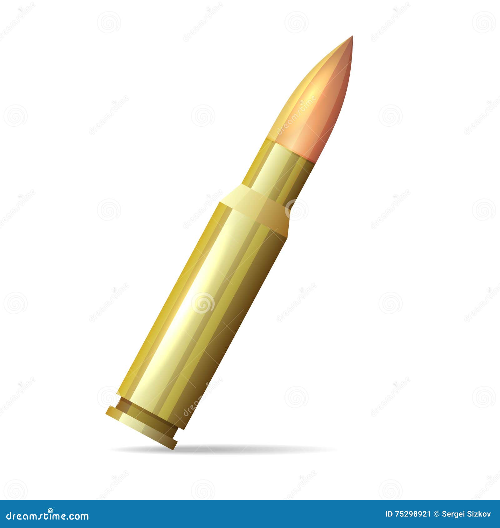 Kogel Realistische Stijl Op Witte Achtergrond Vector Vector Illustratie ...