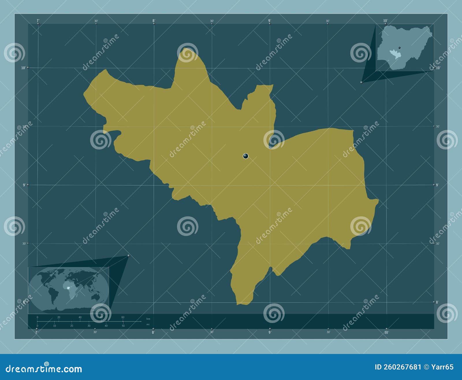 Kogi, Nigeria. Solid. Capital Stock Illustration - Illustration of ...