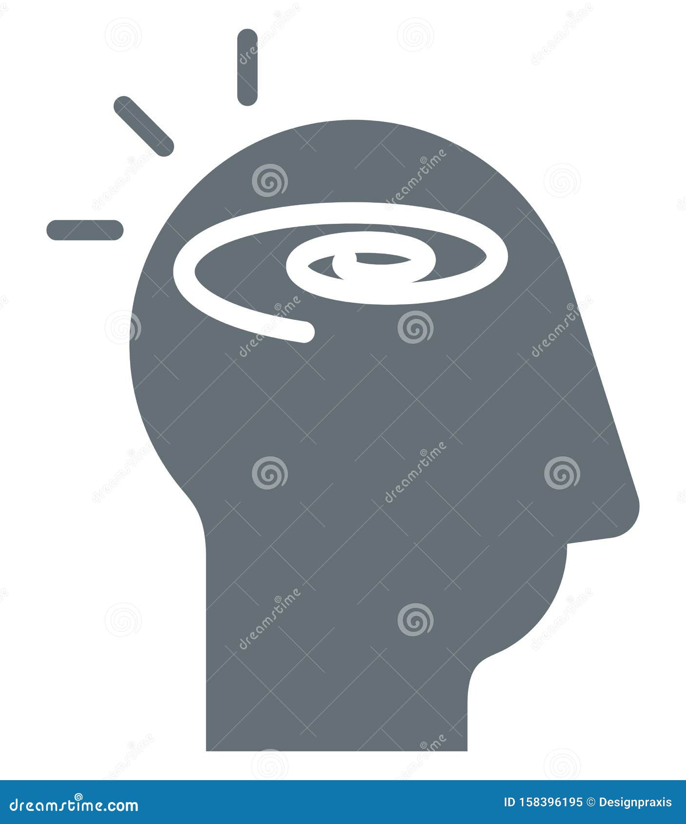 Kognitives Denken - Symbol stock abbildung. Illustration von schwindel ...