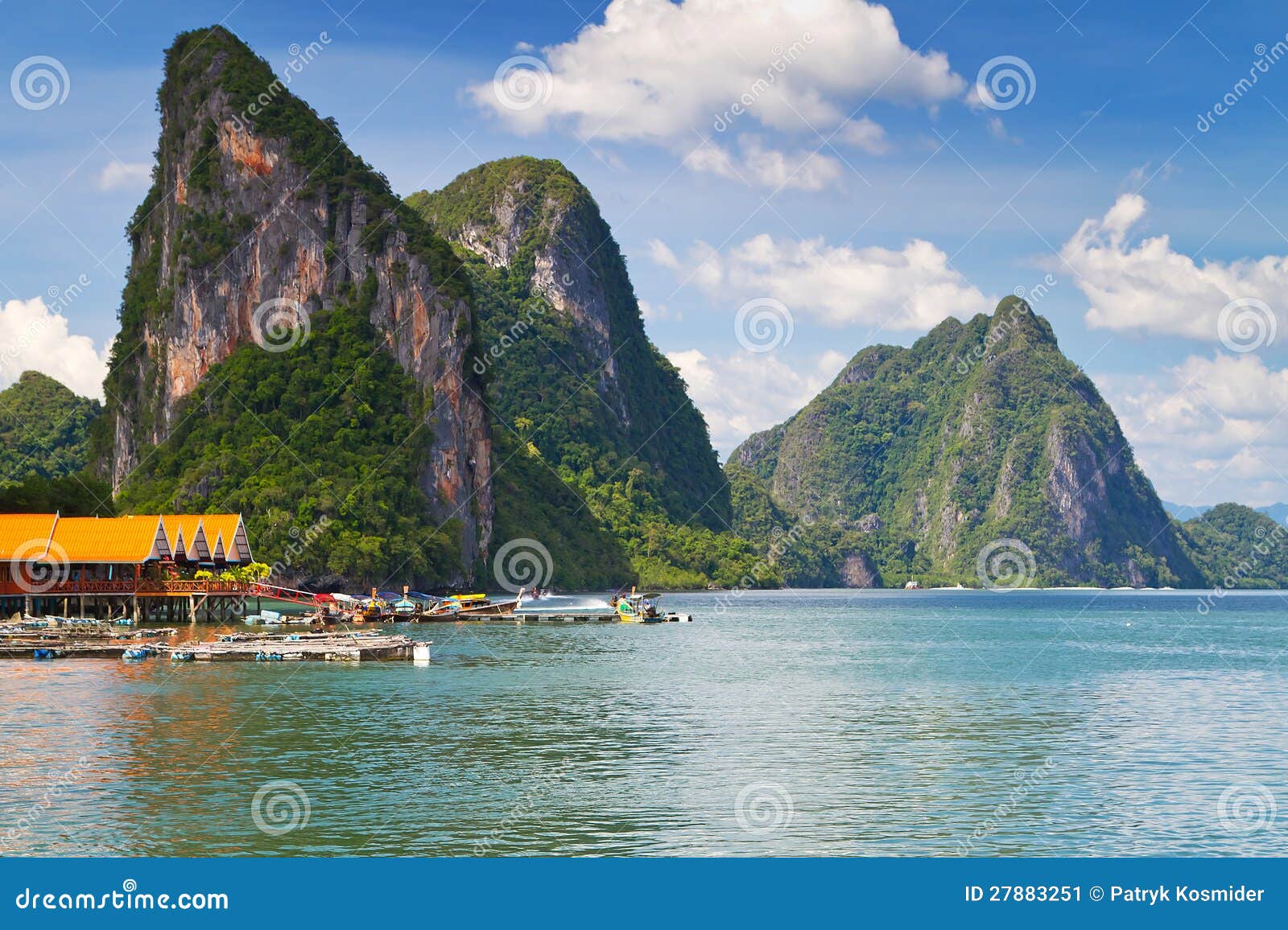 Koh Panyee Village in Thailand Stock Image - Image of rock, boat: 27883251