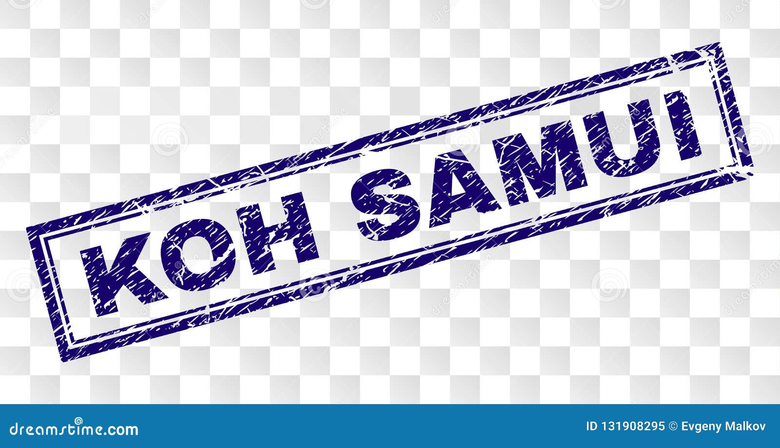 Grunge KOH SAMUI Rectangle Stamp Stock Vector - Illustration of draft ...