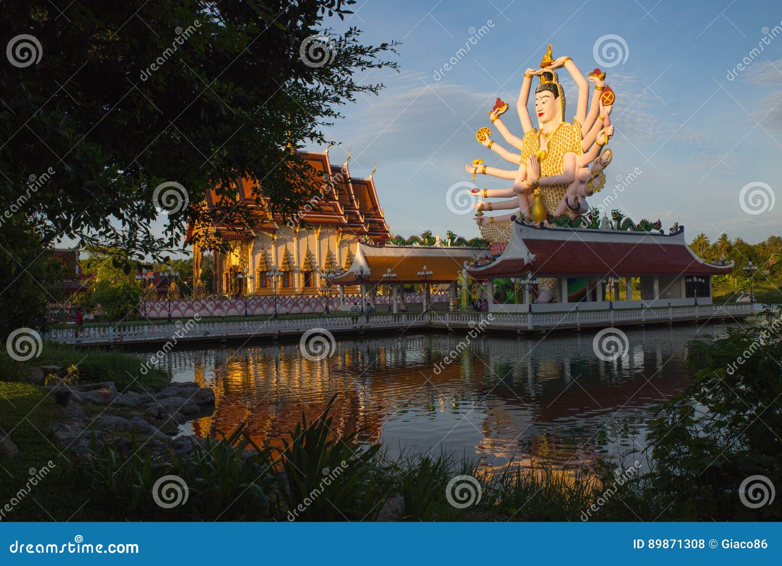 Koh Samui Temple on the Water - Thailand Editorial Stock Photo - Image ...
