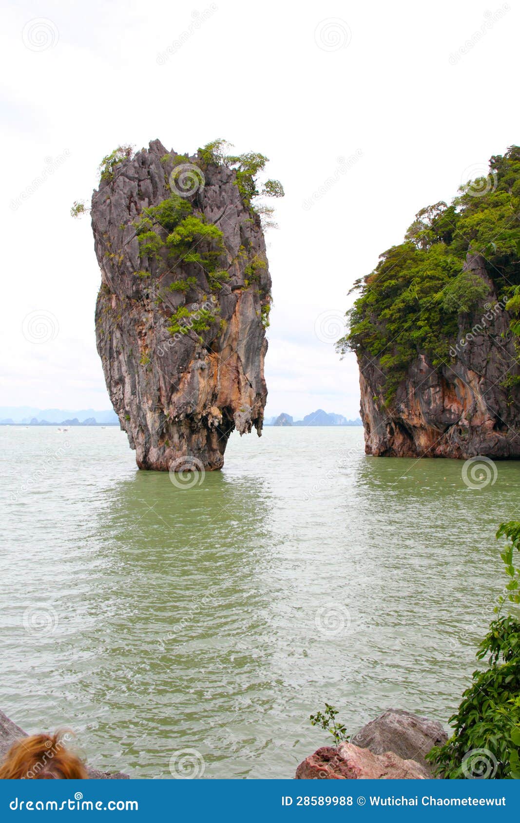 Koh Tapu Limestone Sea Thailand Stock Photo - Image of mountain ...