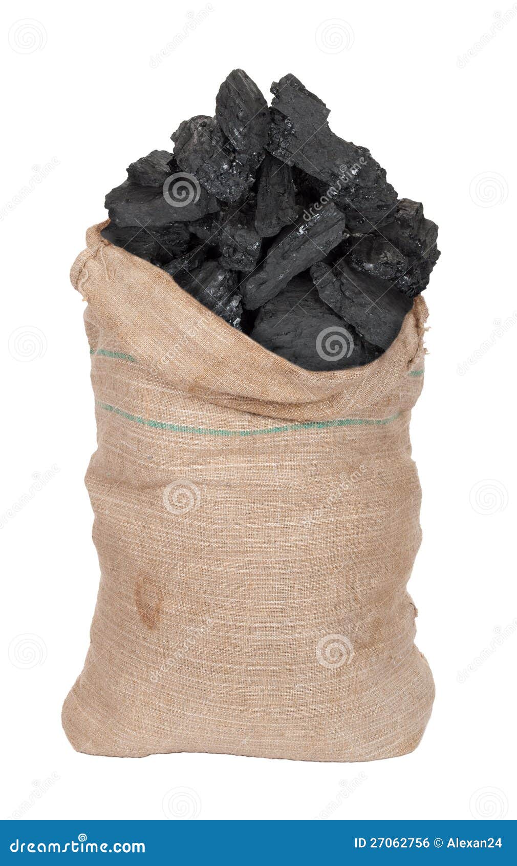 Kohle im Großen Sack stockfoto. Bild von leinwand, grube - 27062756